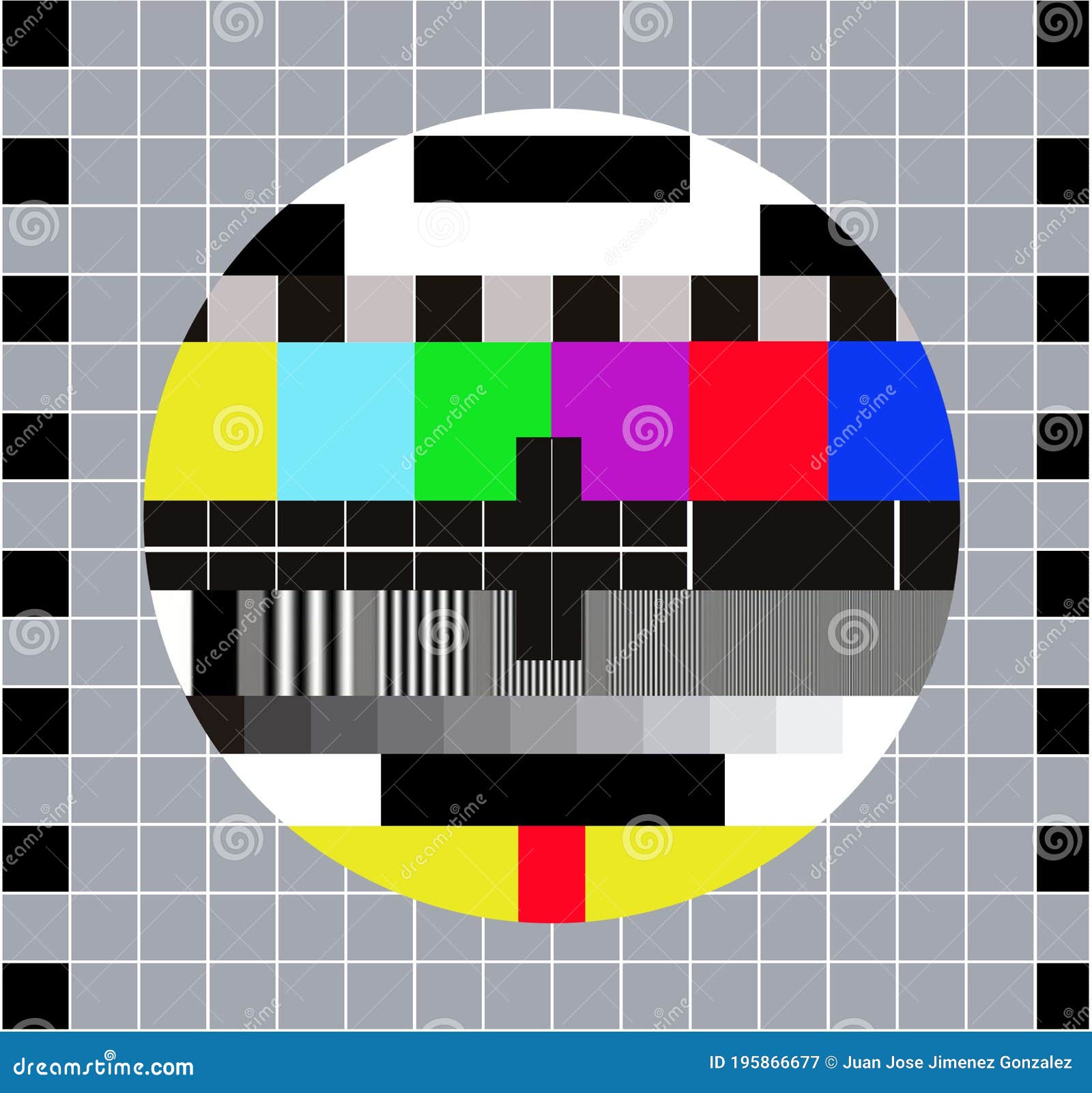 Test Pattern RGB. Test Card. Technical Break on Television Stock ...