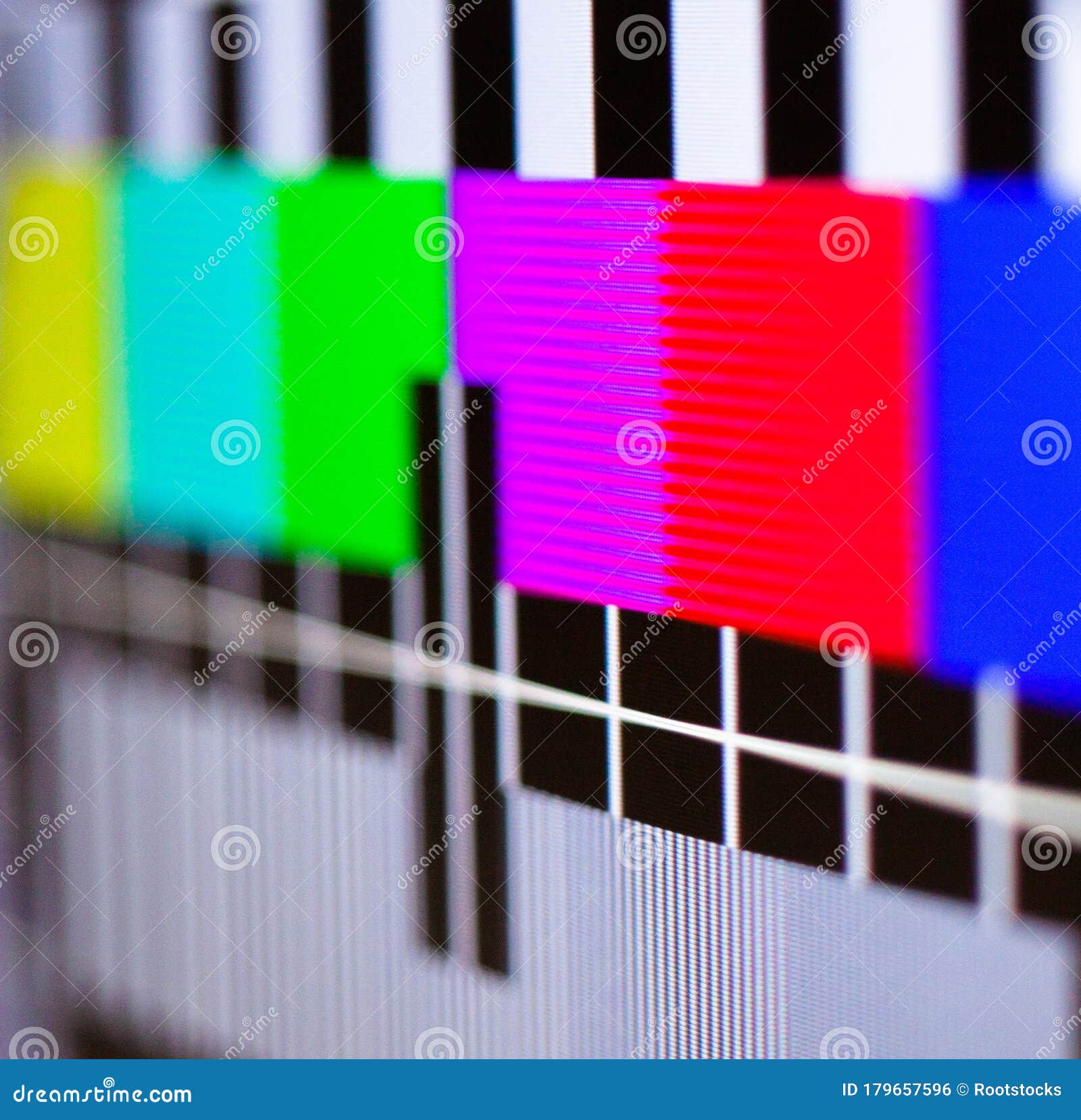 Test pattern on the screen stock photo. Image of antenna - 179657596