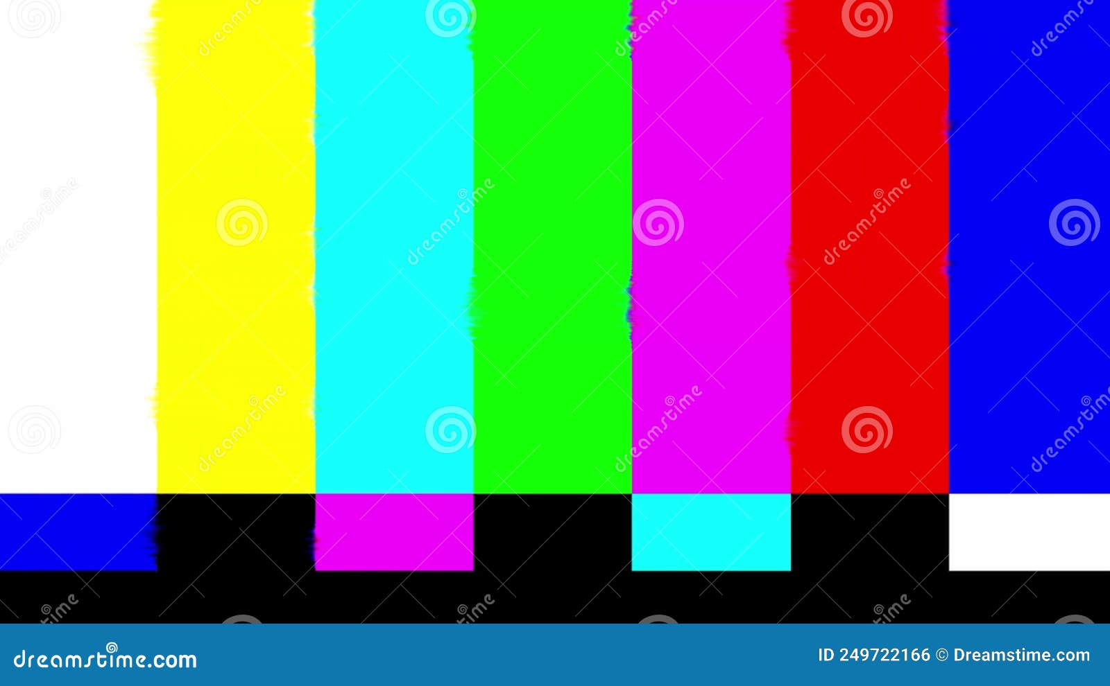 Test Pattern from Tv Transmission. Glitch. SMPTE Color Stripe Technical ...