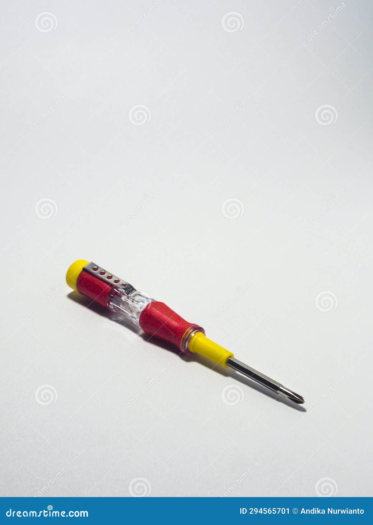 Test Pen Screwdriver on a White Background Stock Image - Image of ...