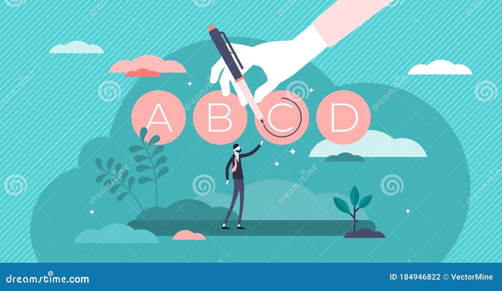 Test Prep or Exam Preparation Vector Illustration Flat Tiny Persons ...