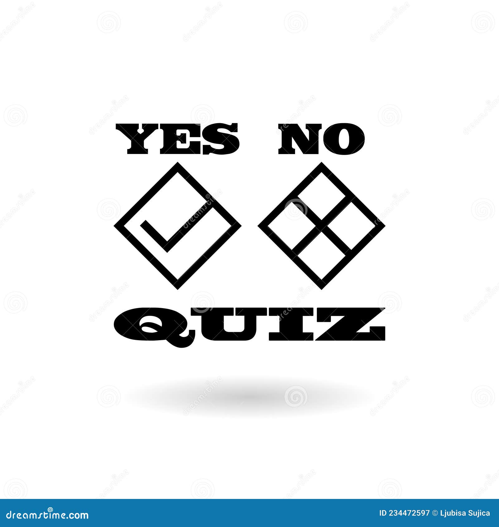 Test Quiz Logo Icon with Shadow Stock Vector - Illustration of logotype ...