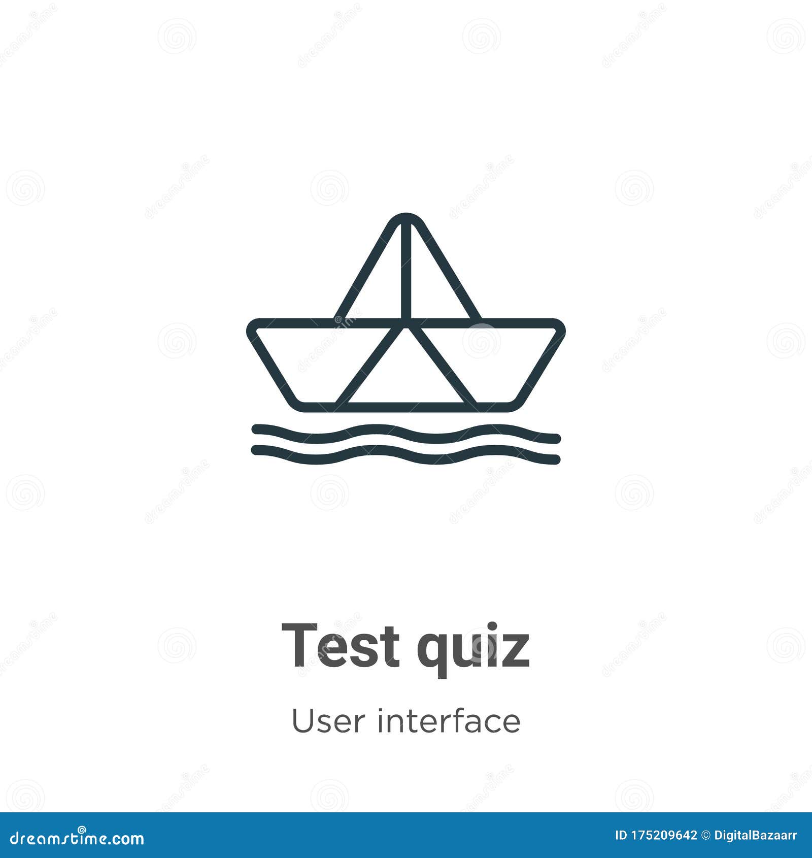 Test Quiz Outline Vector Icon. Thin Line Black Test Quiz Icon, Flat ...