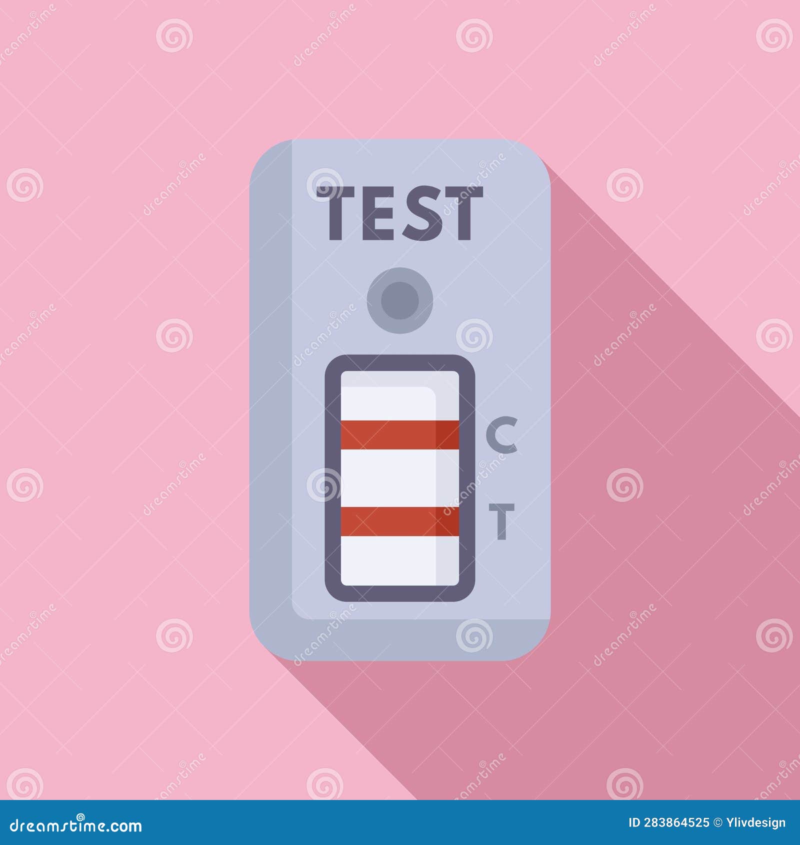 Test Rapid Icon Flat Vector. Clinic Kit Stock Vector - Illustration of ...