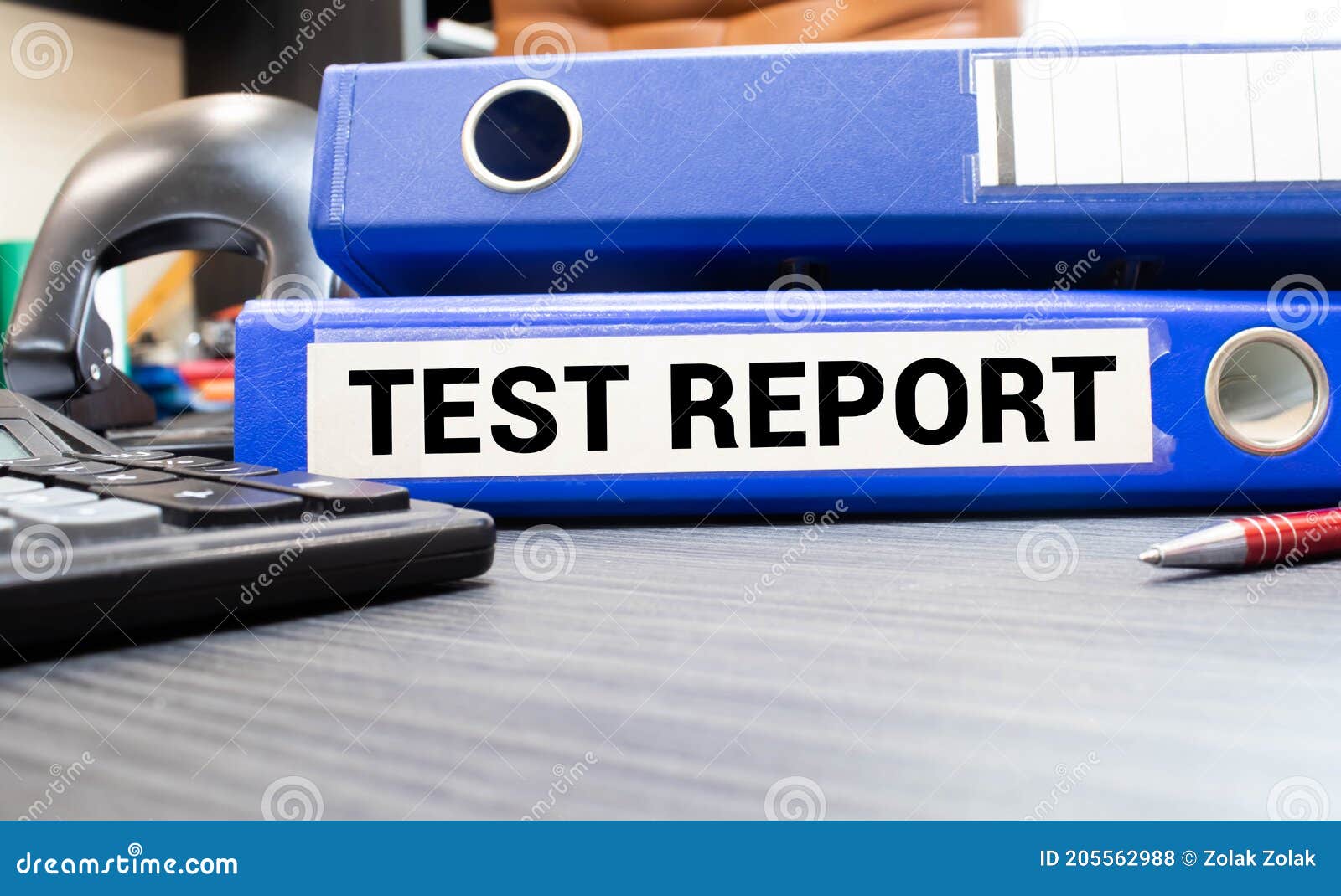 Test Report. Man Carries Stack of Folders Stock Photo - Image of ...