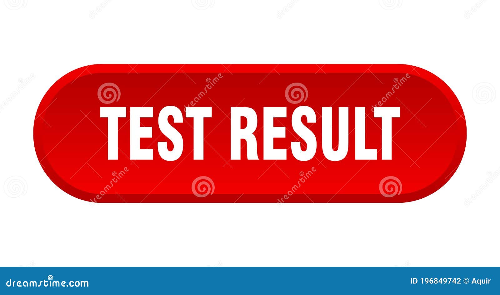 Test Result Button. Rounded Sign on White Background Stock Vector ...