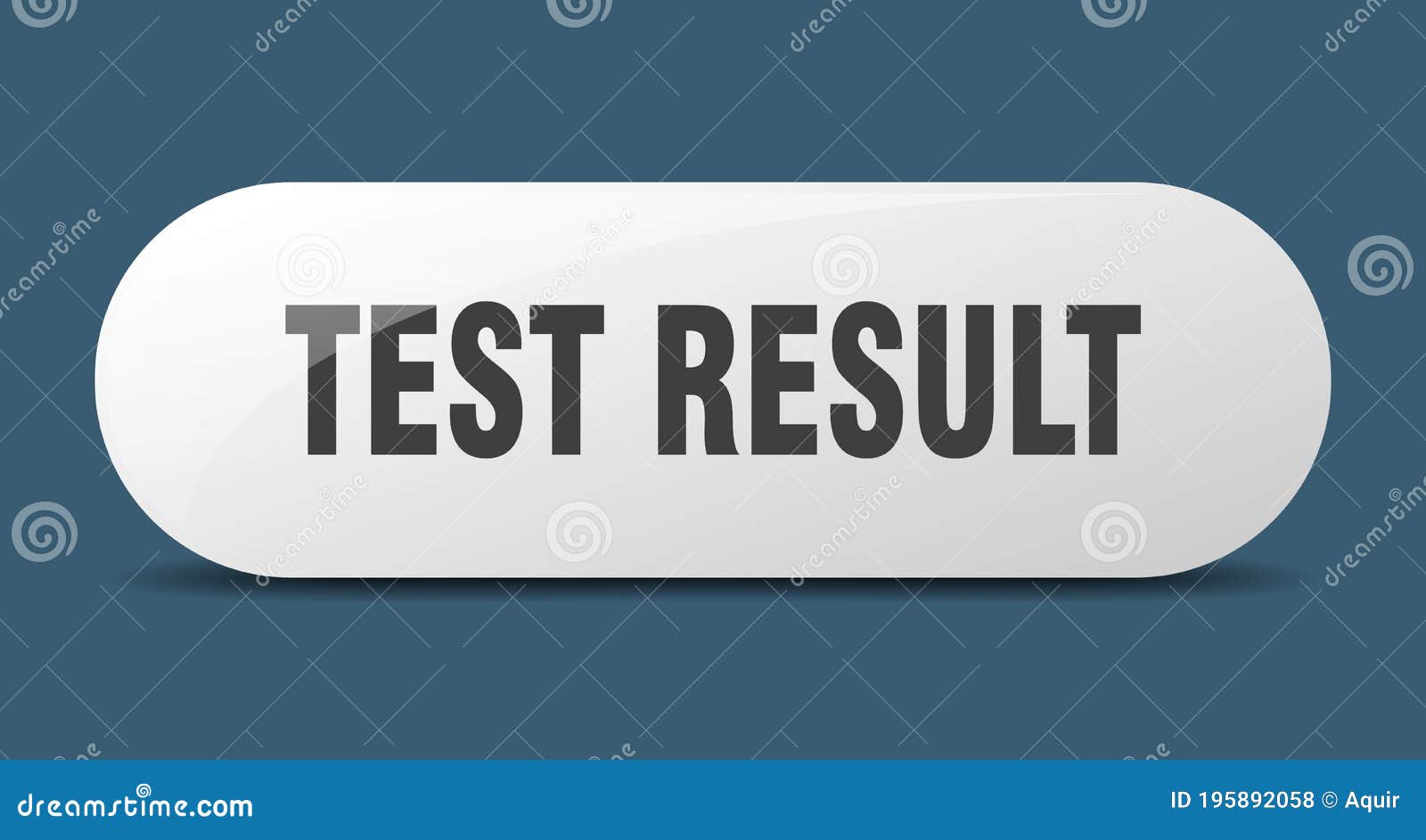 Test Result Button. Sticker. Banner. Rounded Glass Sign Stock Vector ...
