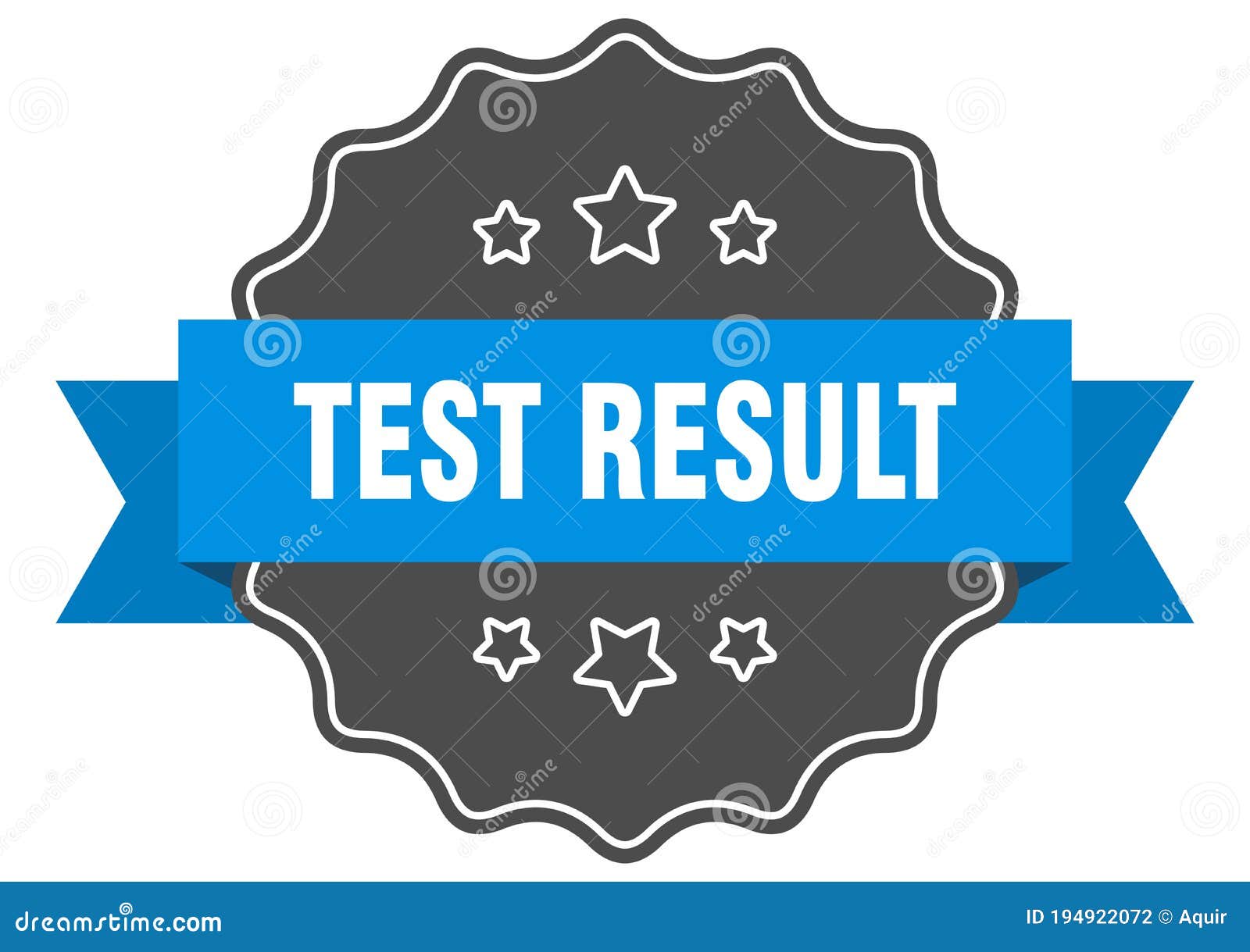 Test Result Label. Test Result Isolated Seal. Sticker. Sign Stock ...