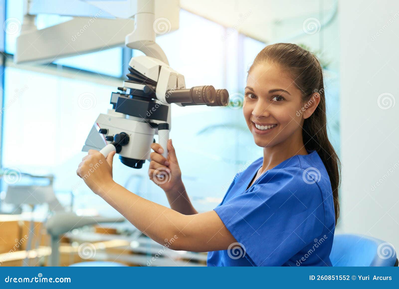 These Test Results are Looking Great. a Young Pathologist Looking at ...