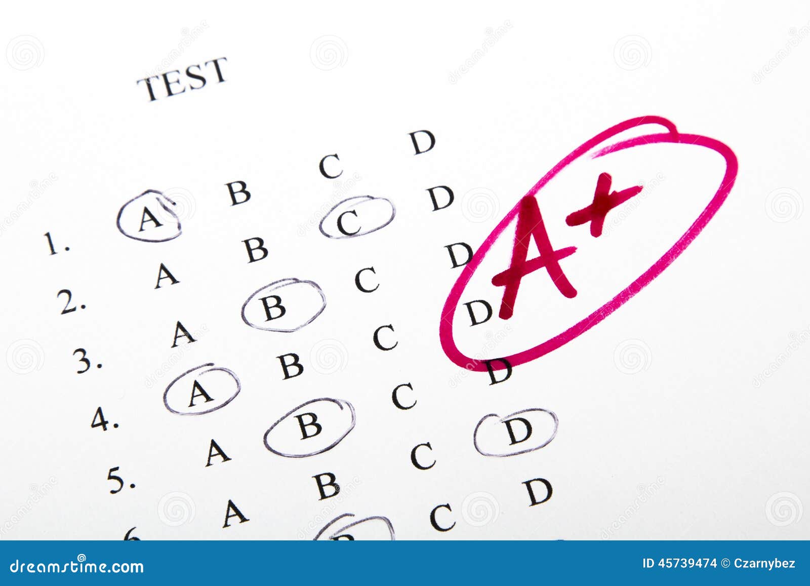 Test results in school stock photo. Image of check, grade - 45739474