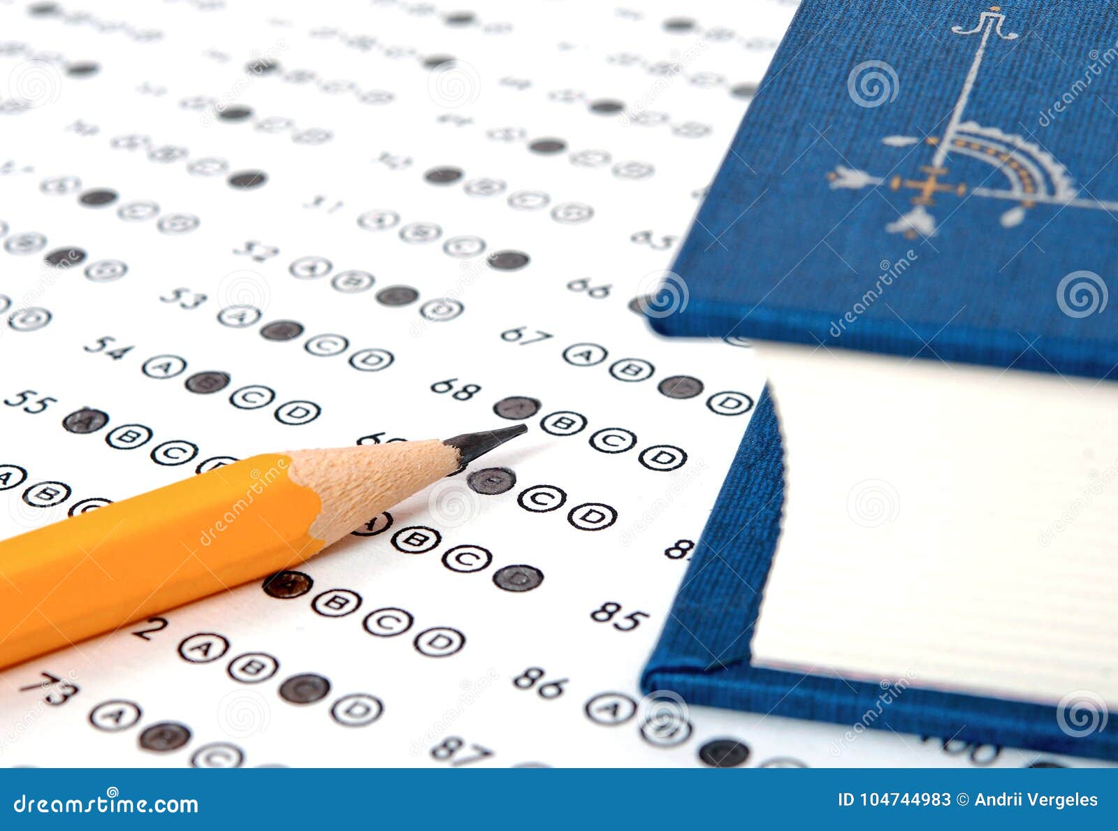 Test Score Sheet with Answers Stock Image - Image of student, test ...
