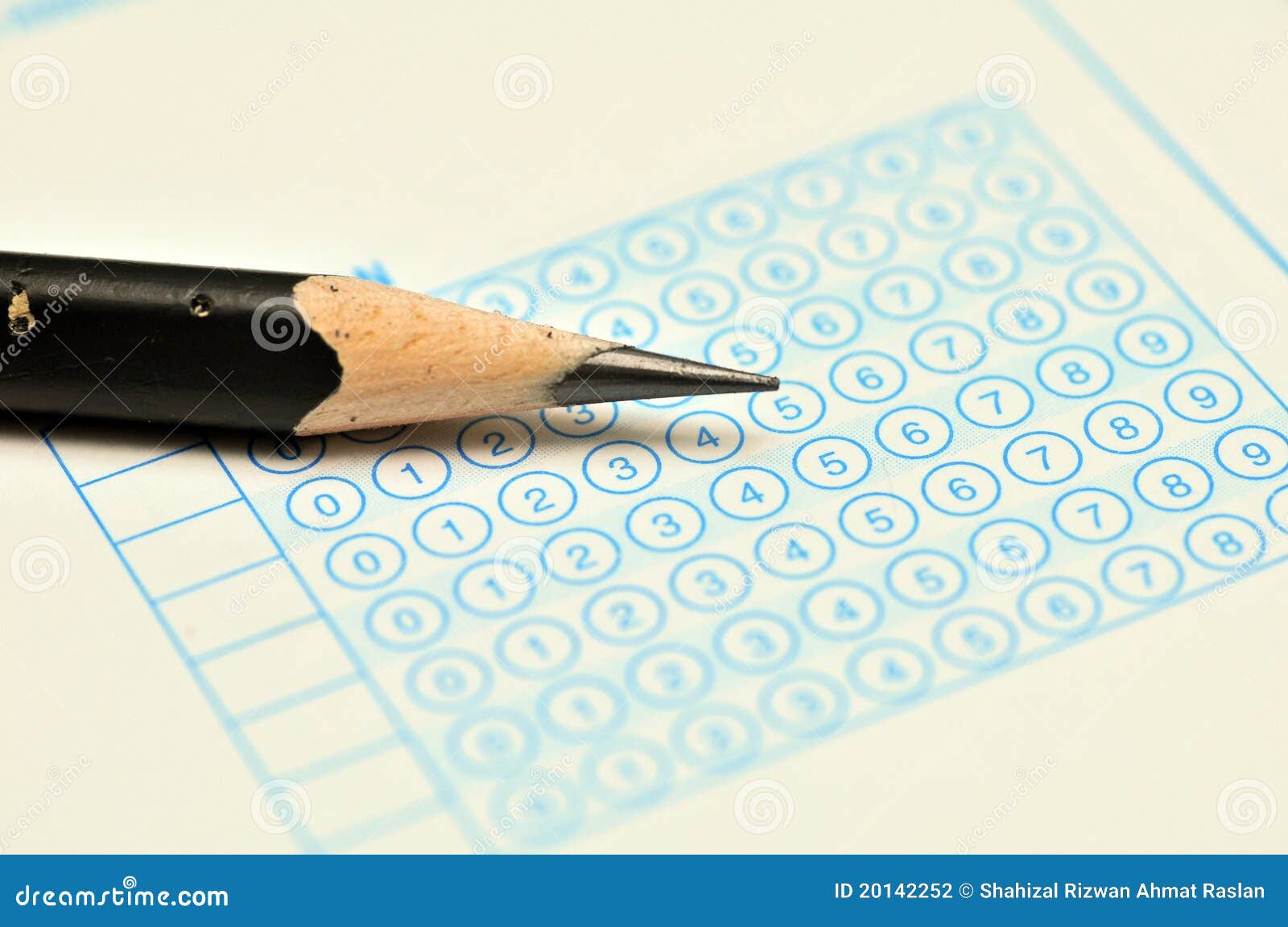 Test Sheet Macro stock photo. Image of exam, grade, education - 20142252