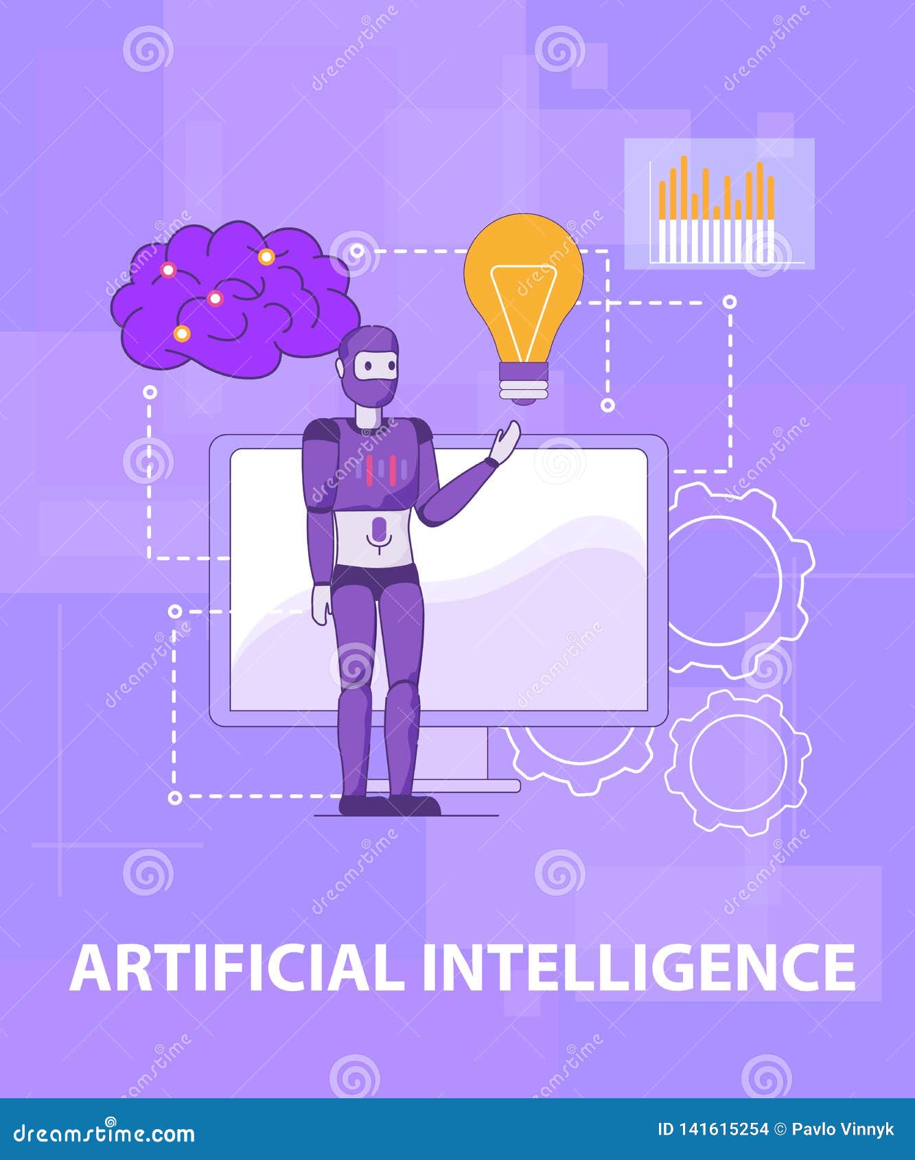 Test Smart Self Learning Artificial Intelligence Stock Vector ...
