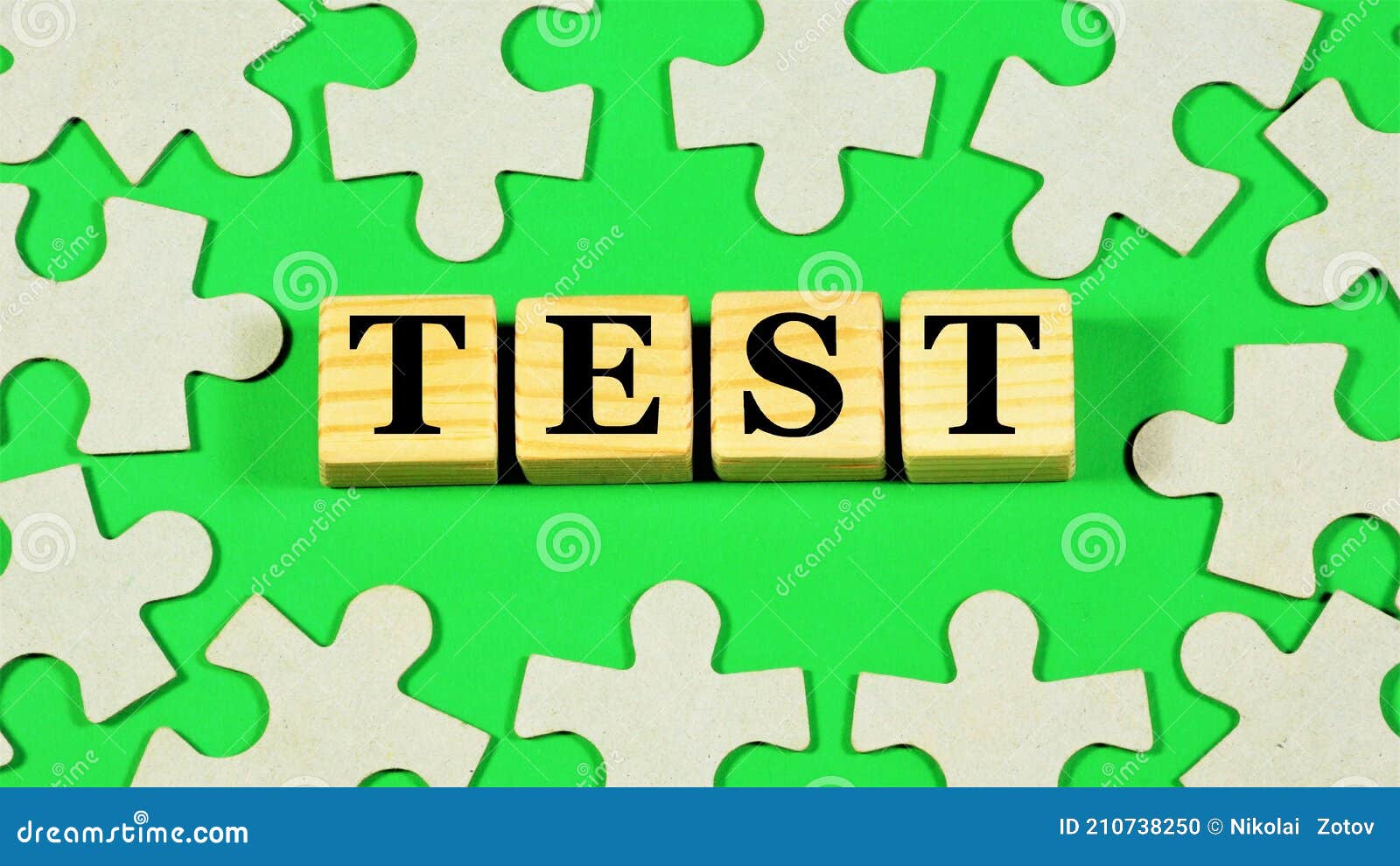 Test. Text Label on the Banner Stock Photo - Image of confirms ...