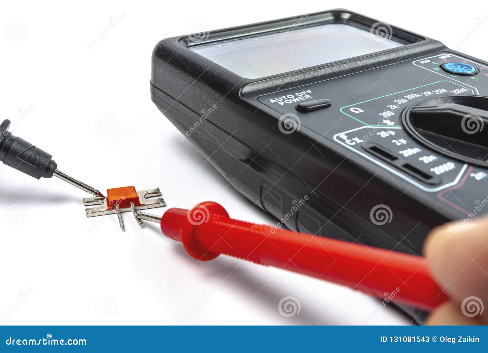 Test Transistor Using a Portable Universal Electronic Device Stock ...