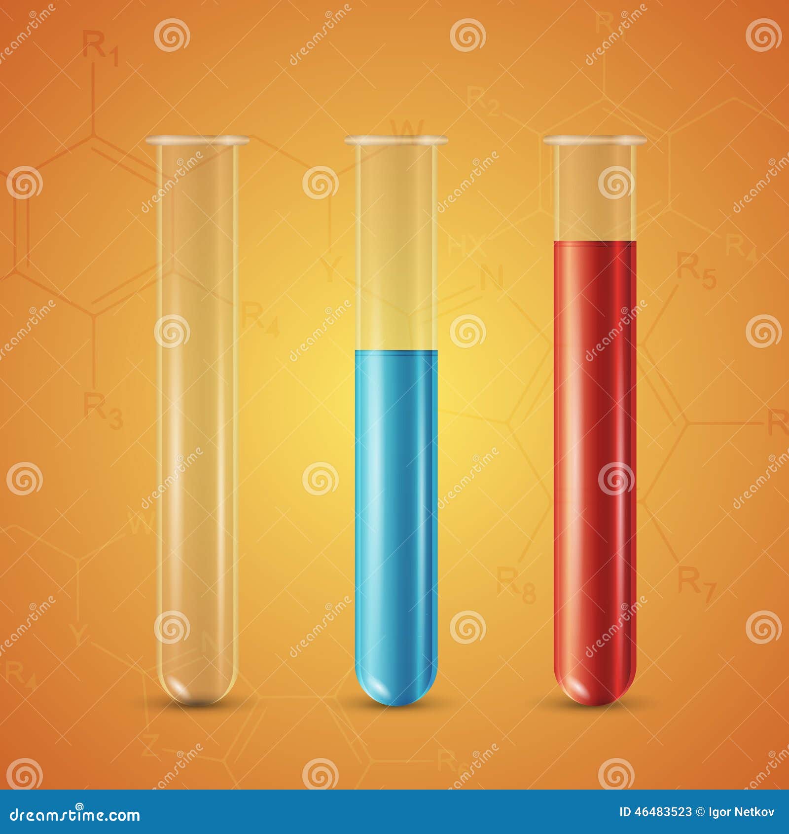 Test tube stock vector. Illustration of blue, microbiology - 46483523