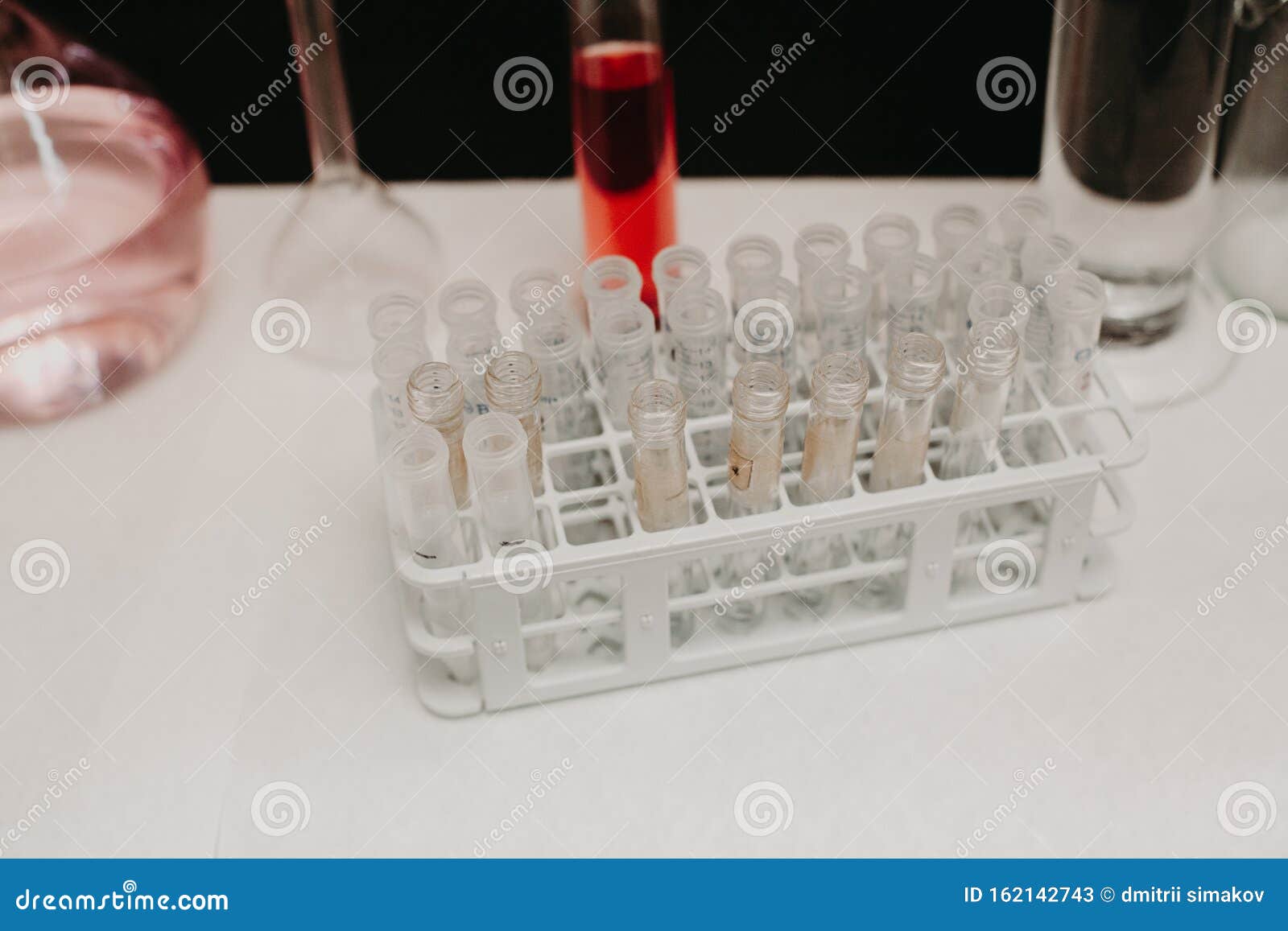Test Tube Accessories for Chemical Experiments in the Laboratory Stock ...
