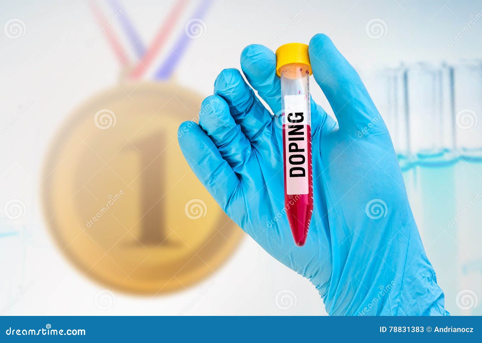 Test-tube with Blood Sample for DOPING Test Stock Image - Image of ...
