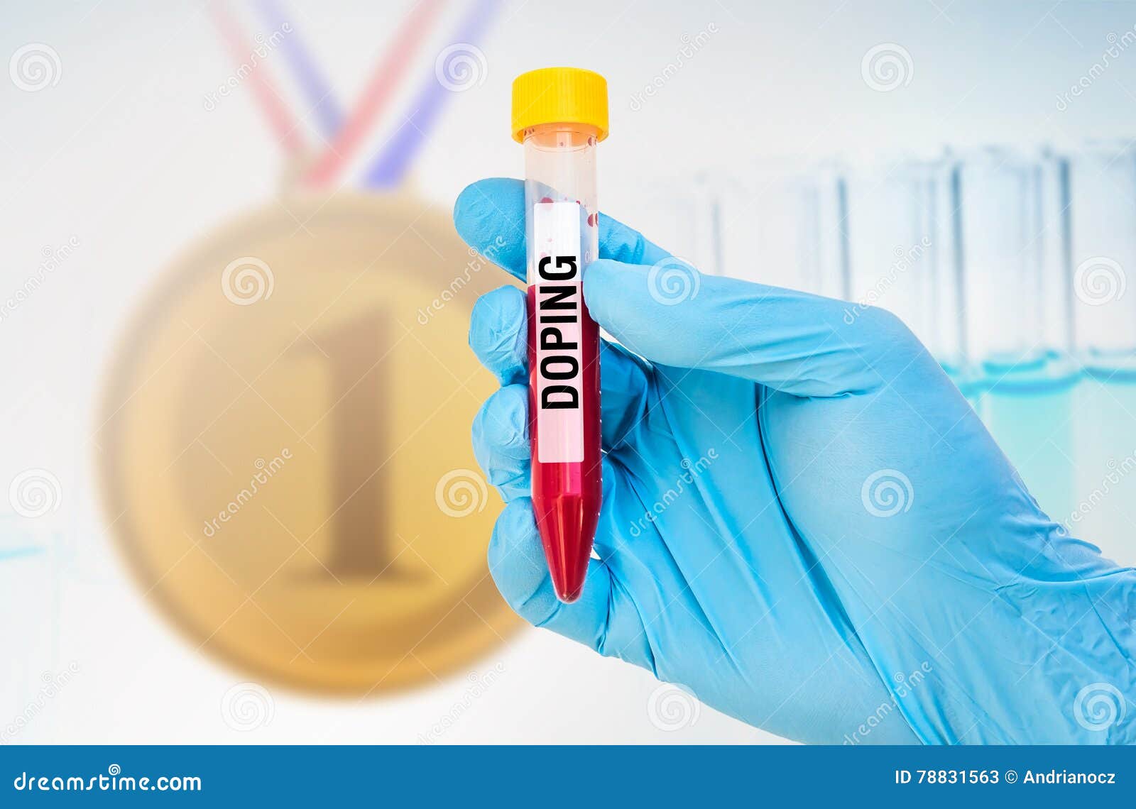 Test-tube with Blood Sample for DOPING Test Stock Image - Image of ...
