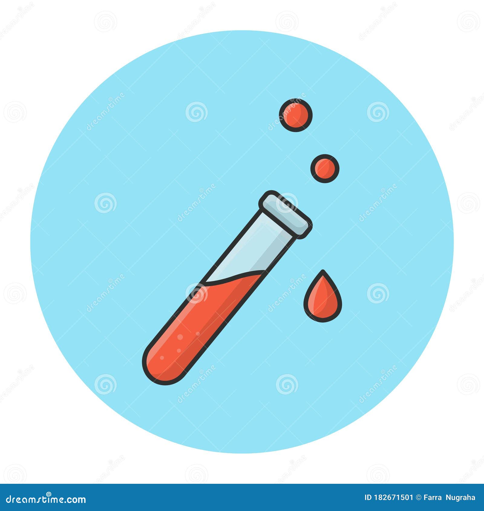 Test Tube. Chemistry Experiment in Laboratory Stock Vector ...