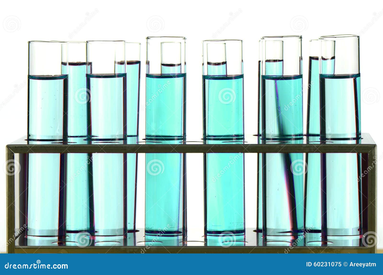 Test Tube in Close-up on White Background. Stock Image - Image of close ...