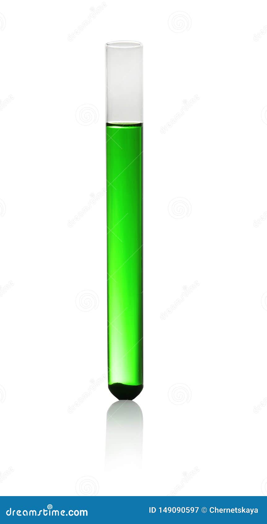 Test Tube of Color Liquid Isolated on White Stock Image - Image of ...