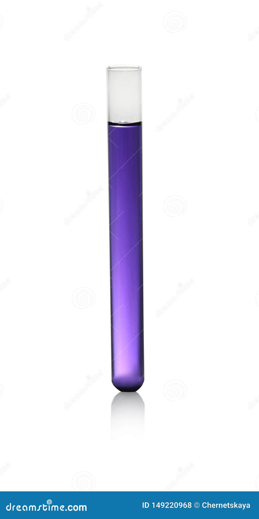 Test Tube of Color Liquid on White. Solution Chemistry Stock Photo ...