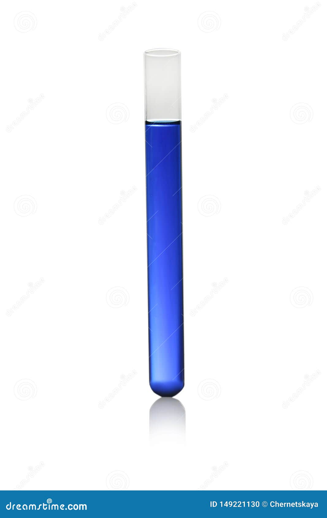 Test Tube of Color Liquid Isolated on White. Stock Photo - Image of ...