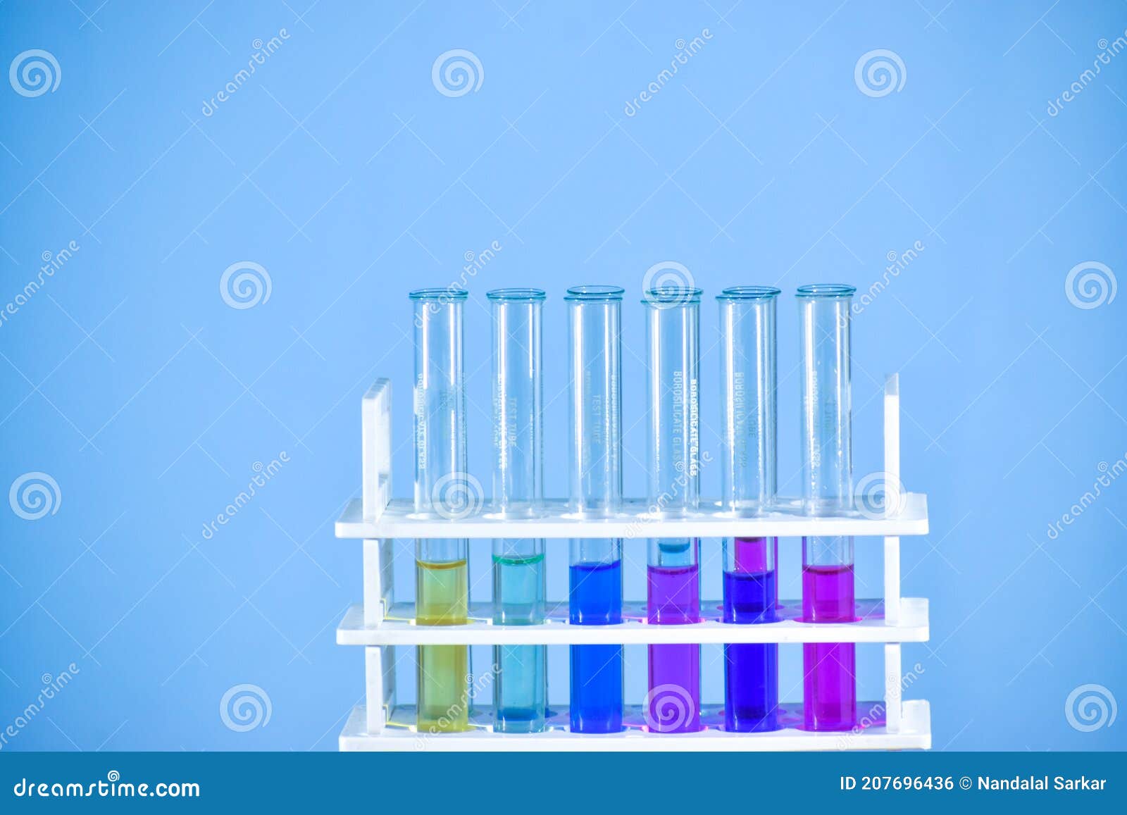 Test Tube with Color Solution. Test Tube in Test Tube Stand Stock Photo ...