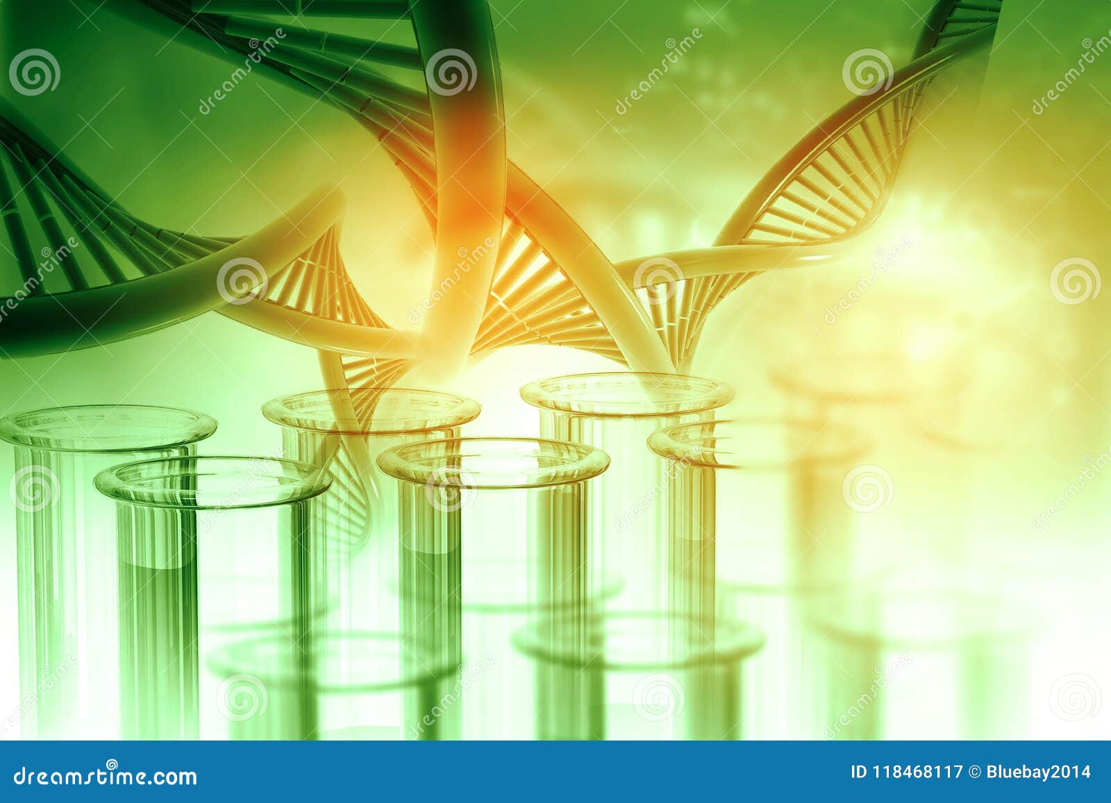 Test tube with DNA stock illustration. Illustration of evolution ...