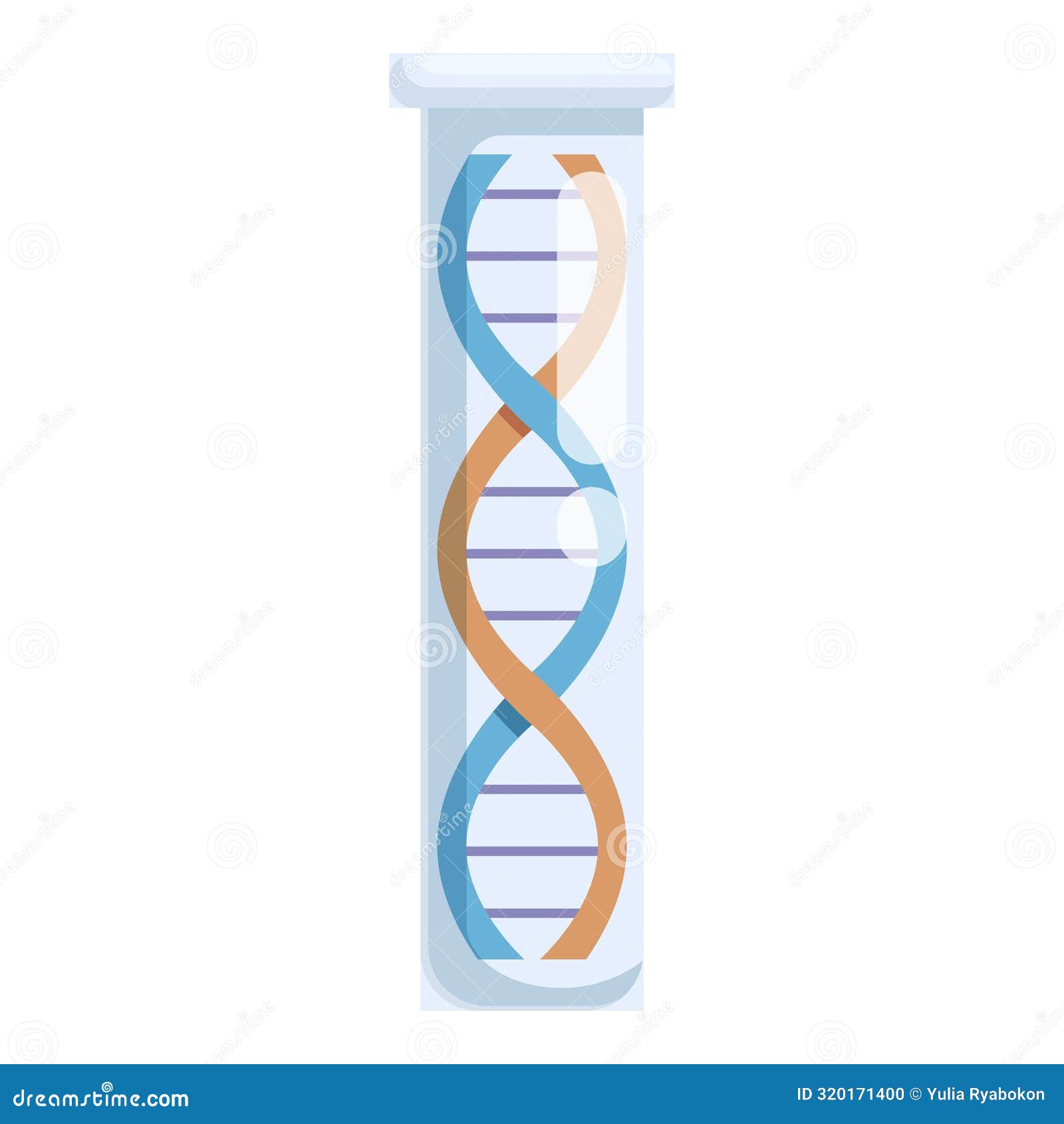 Test Tube with Dna Helix Illustration Stock Vector - Illustration of ...