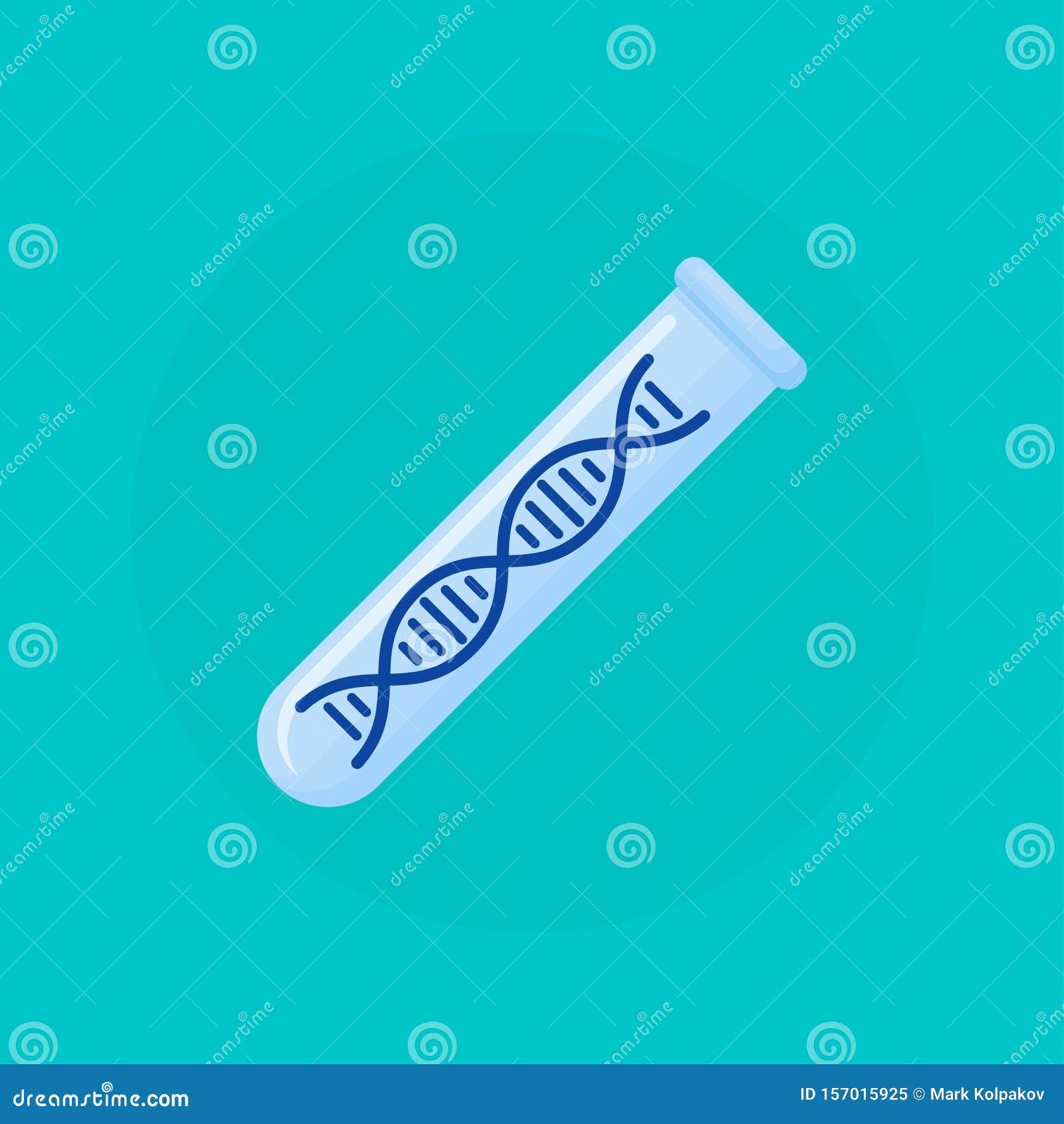 Test Tube with Dna Molecule Inside, Stock Illustration - Illustration ...