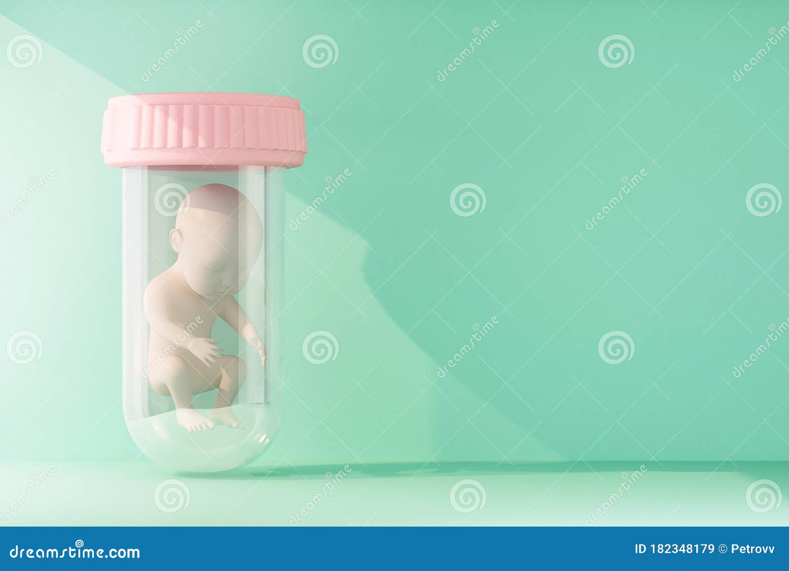 Test Tube Embryo Lit with Light Stock Illustration - Illustration of ...