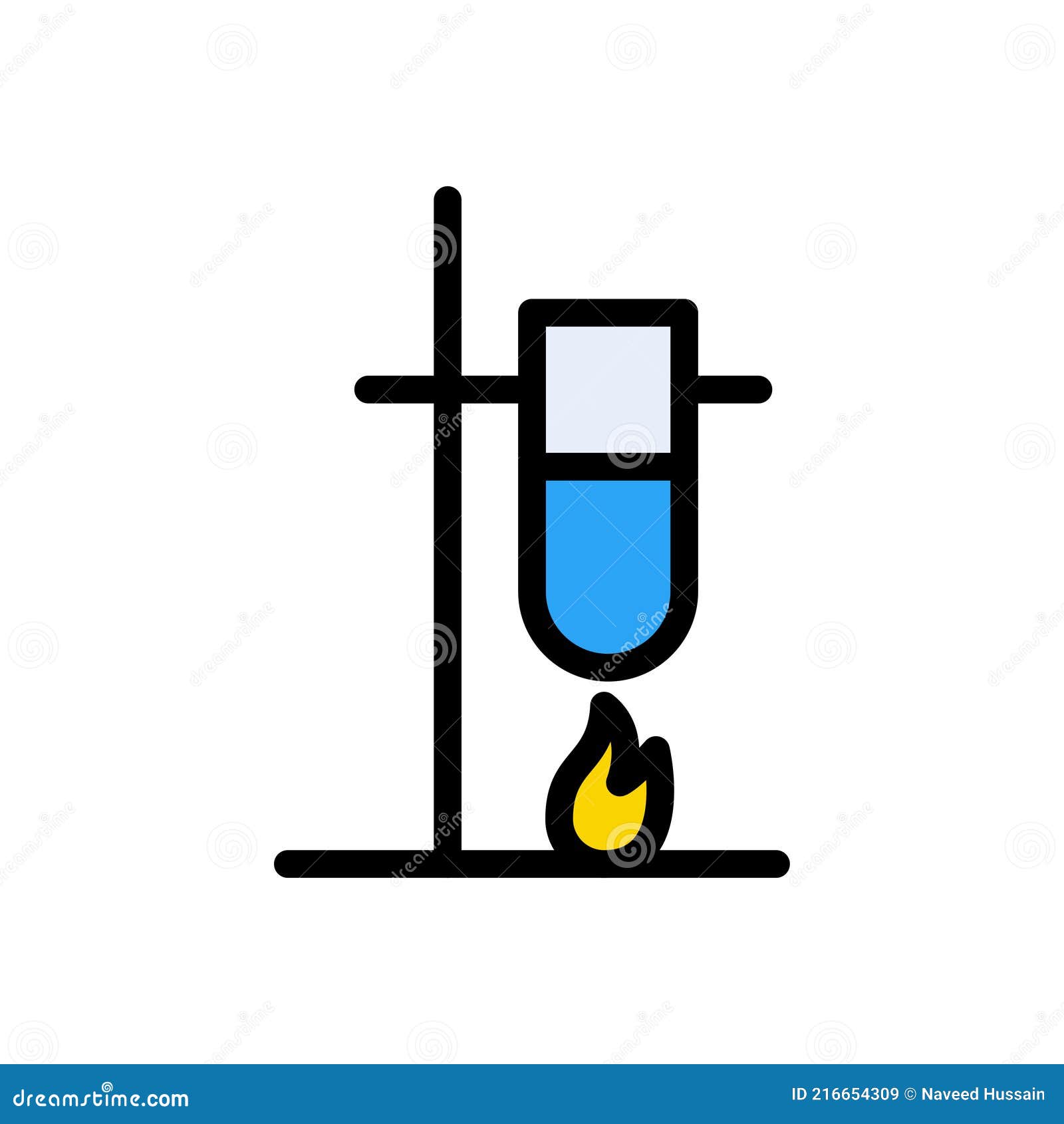 Test tube experiment stock vector. Illustration of flask - 216654309