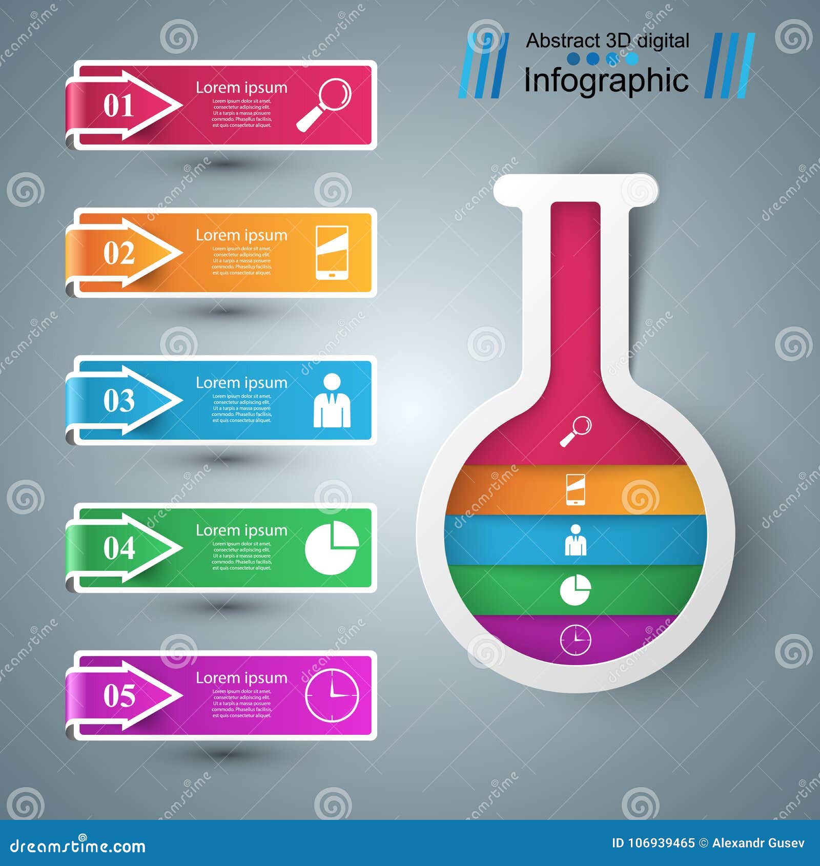 Test Tube. Experiments. Business Infographics. Stock Vector ...