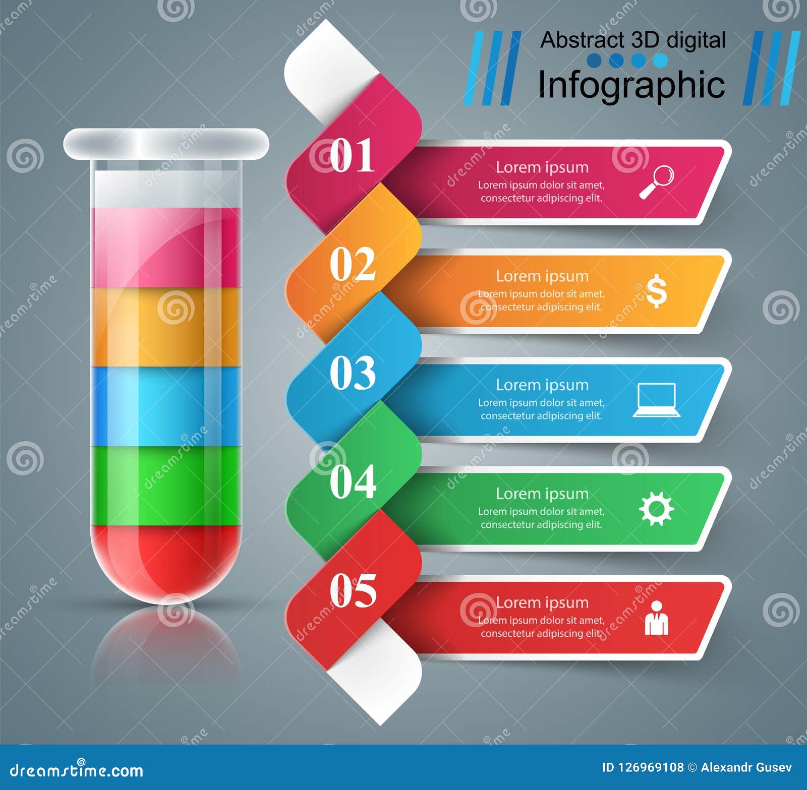 Test Tube. Experiments. Business Infographics. Stock Vector ...