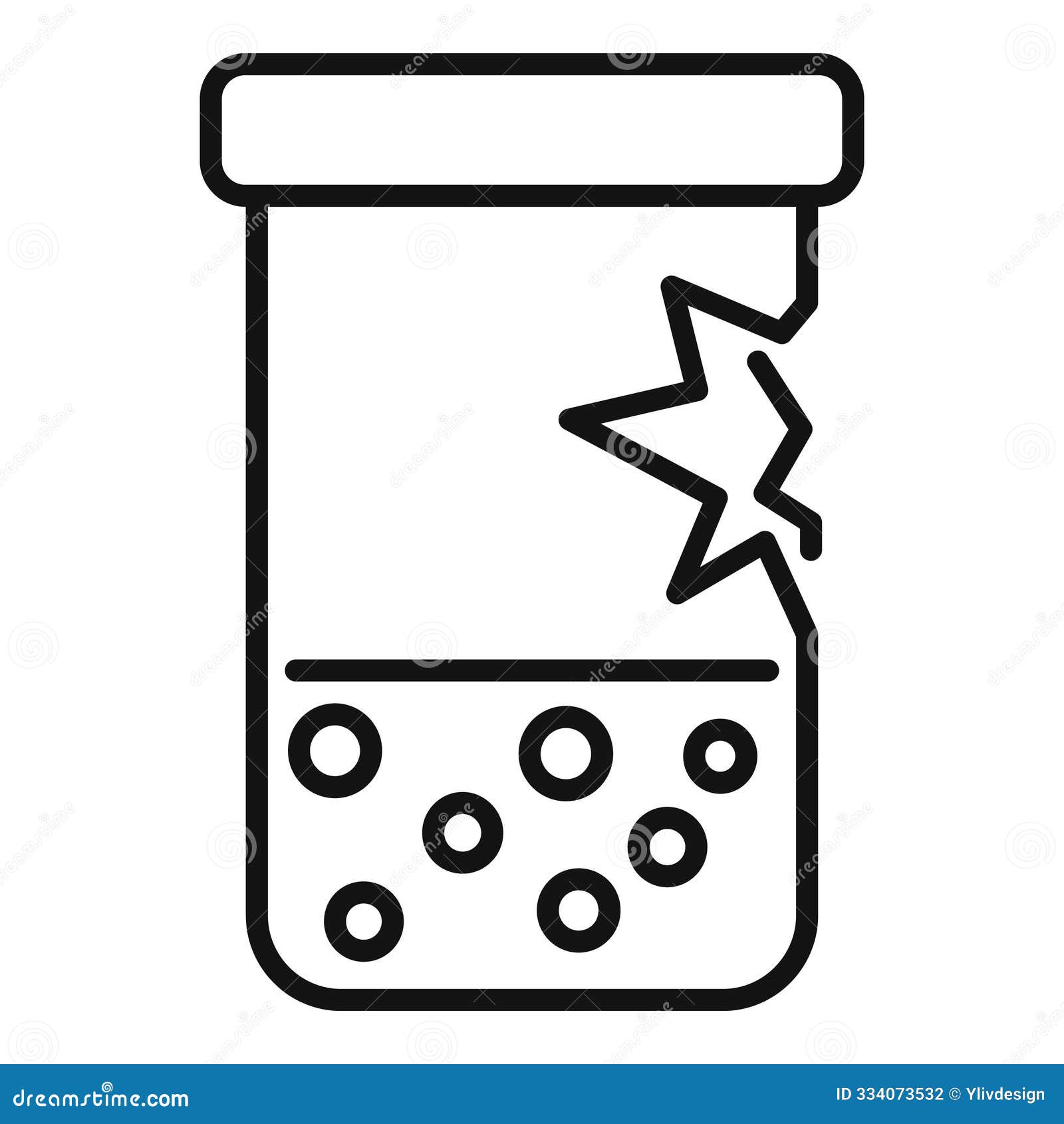 Test Tube Exploding with Bubbles Inside Line Icon Stock Illustration ...