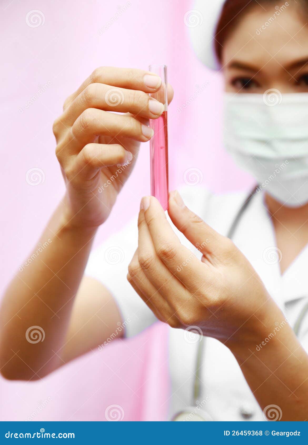 Test Tube with Female Nurse Stock Photo - Image of biotechnology ...