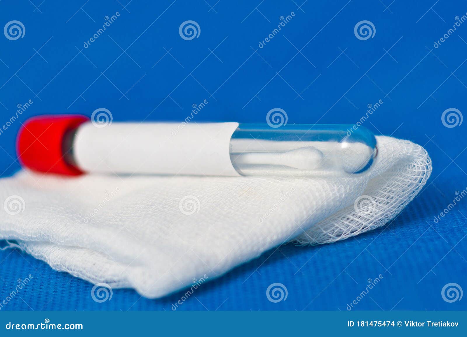 Test Tube on Gauze Cloth. Analysis for Coronavirus Stock Photo - Image ...