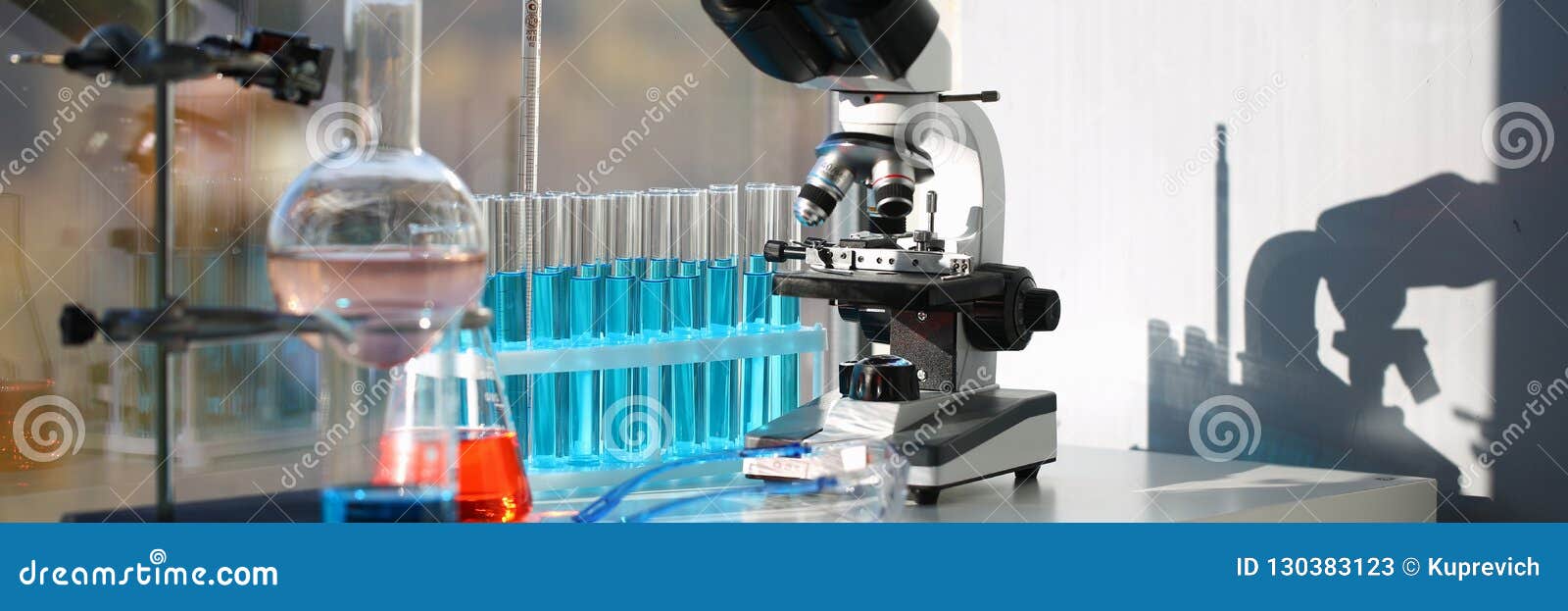 Test Tube of Glass Overflows Liquid Solution Stock Image - Image of ...