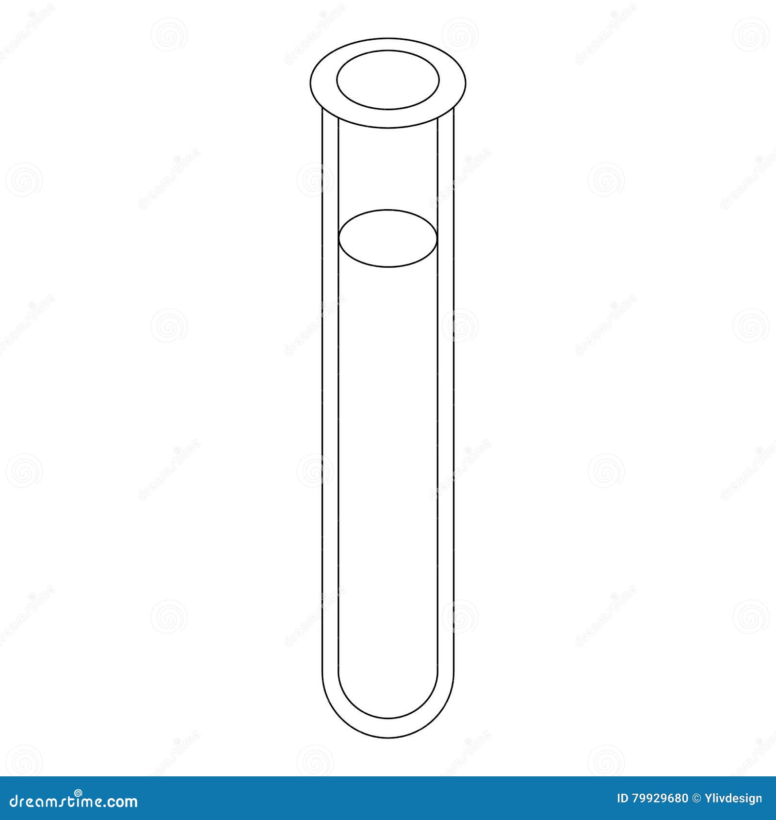 Test-tube Icon, Isometric 3d Style Stock Vector - Illustration of ...