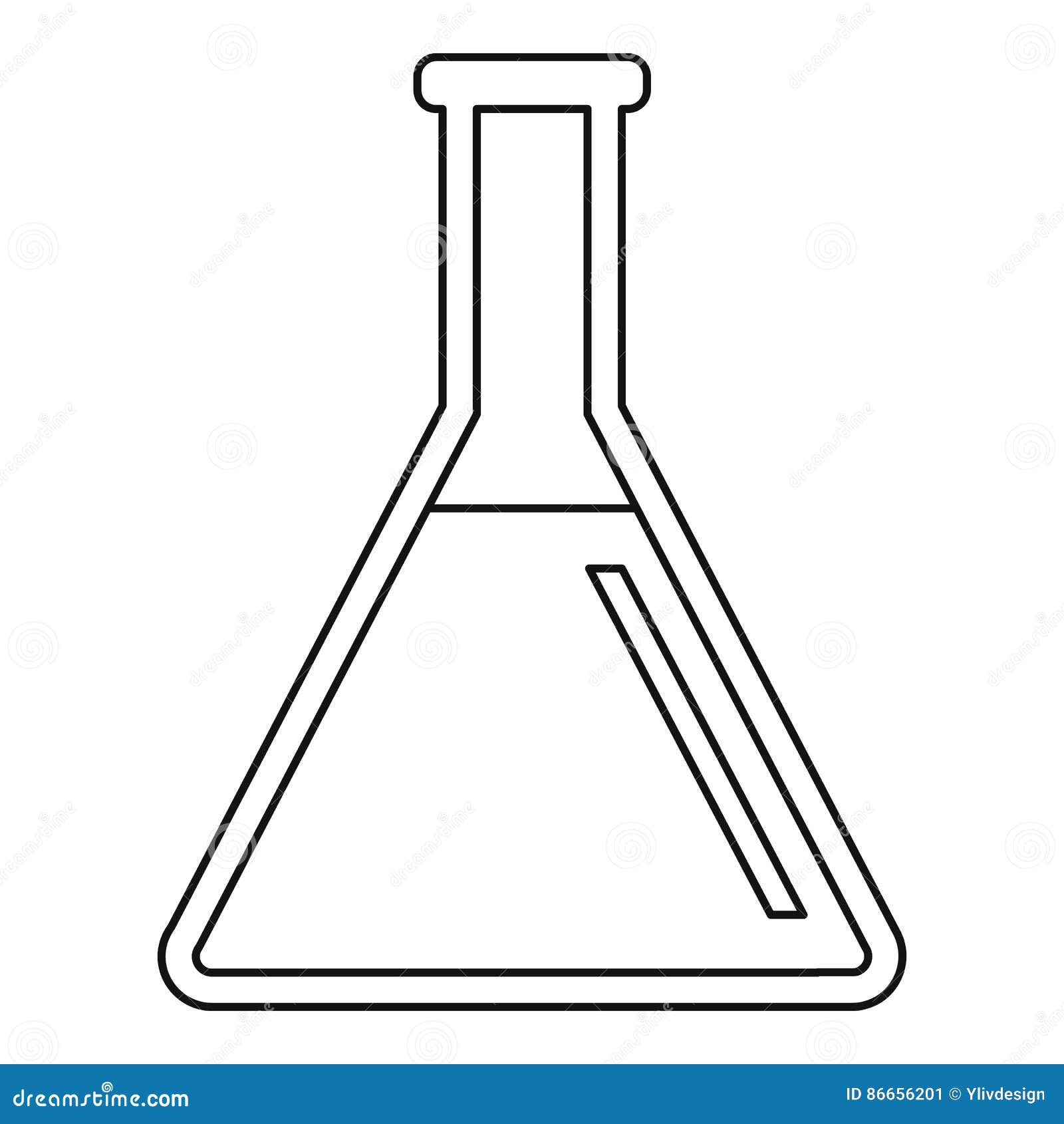 Test Tube Icon, Outline Style Stock Vector - Illustration of biology ...