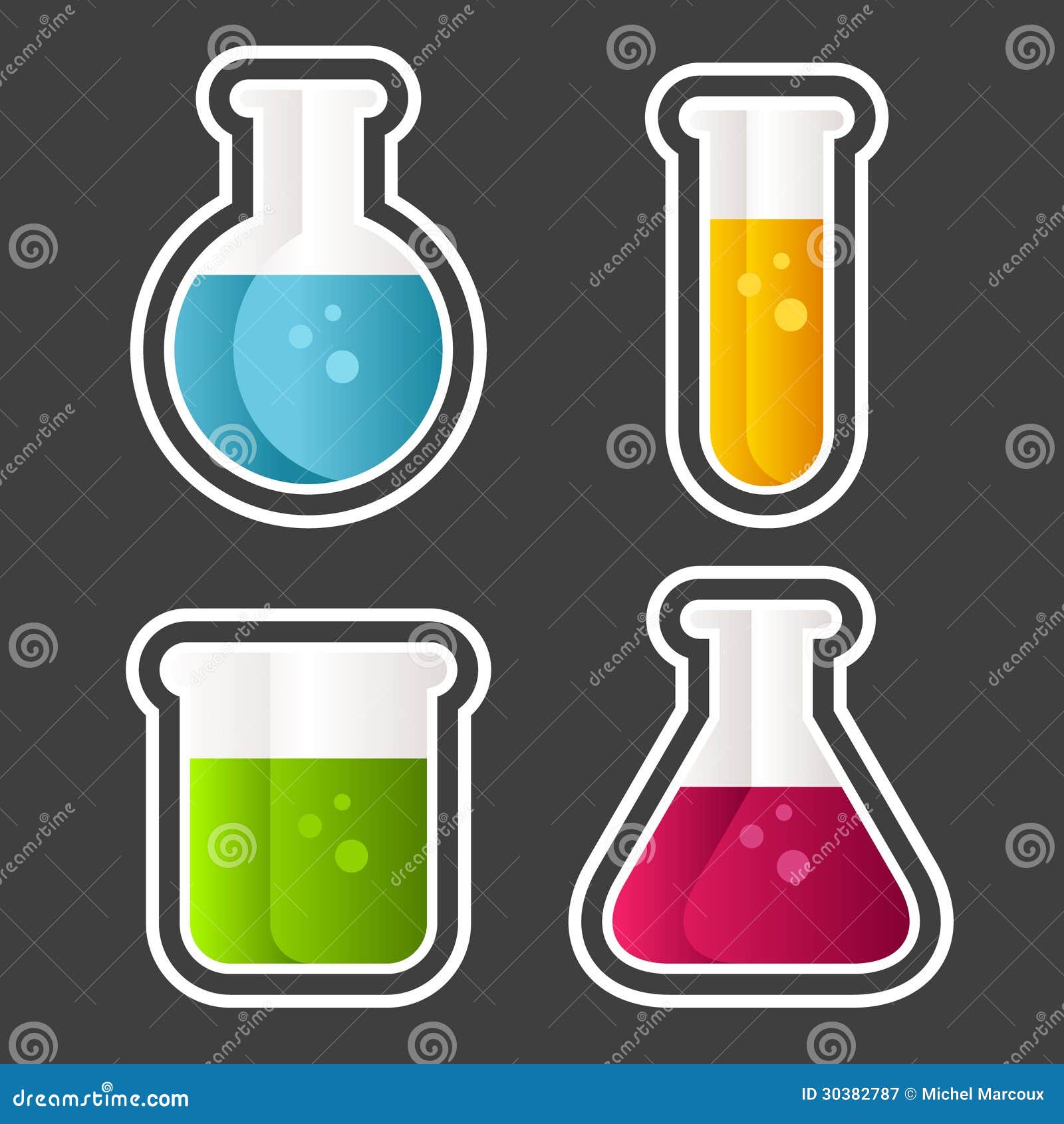 Test Tube Icons stock vector. Illustration of education - 30382787