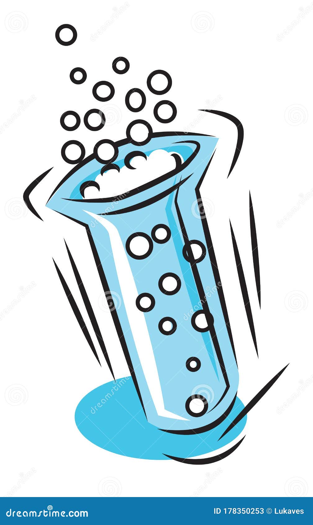 Test tube stock vector. Illustration of pictogram, substance - 178350253