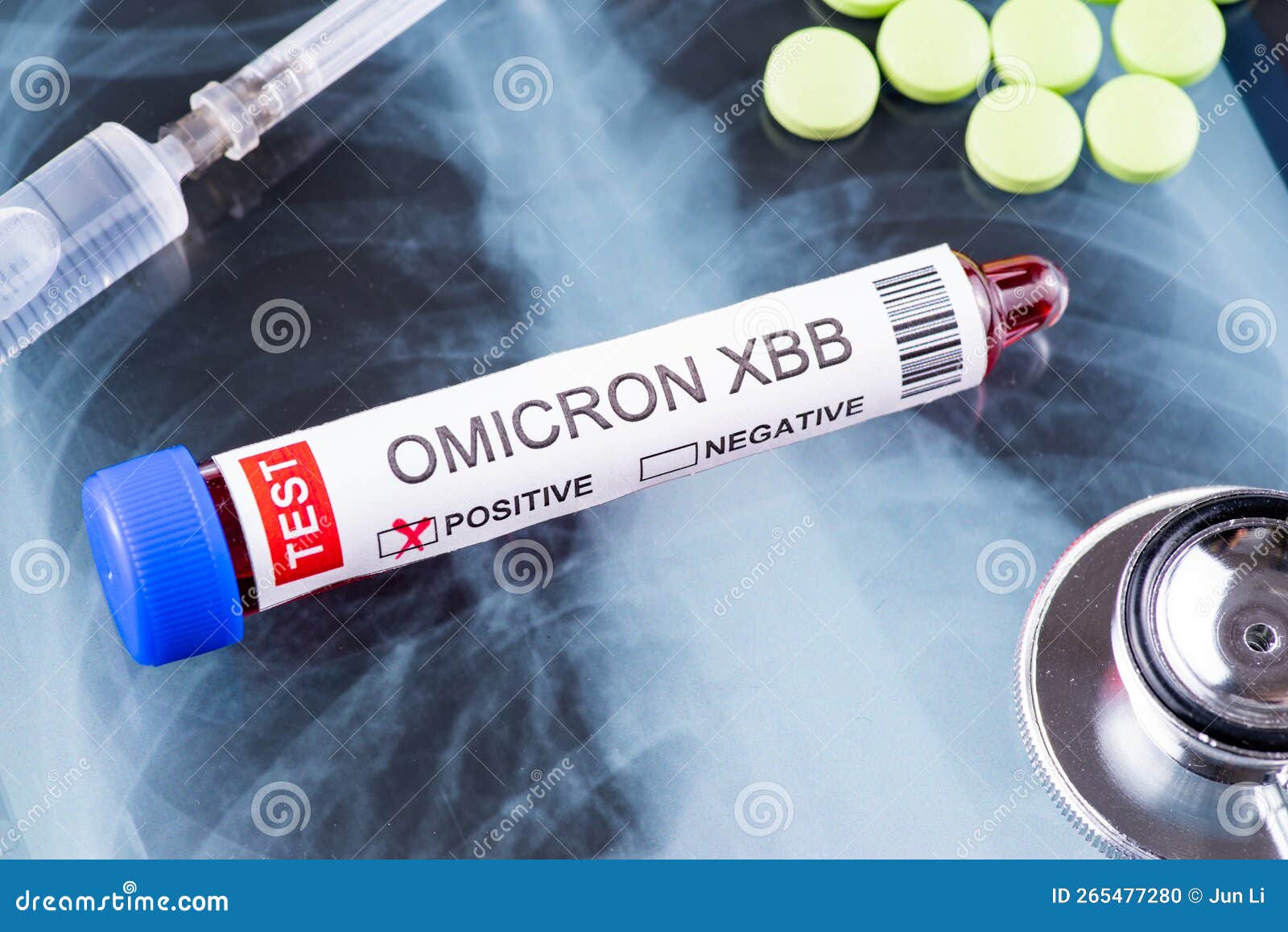 Test Tube Labelled "OMICRON XBB Variant Test Positive" Stock Photo ...