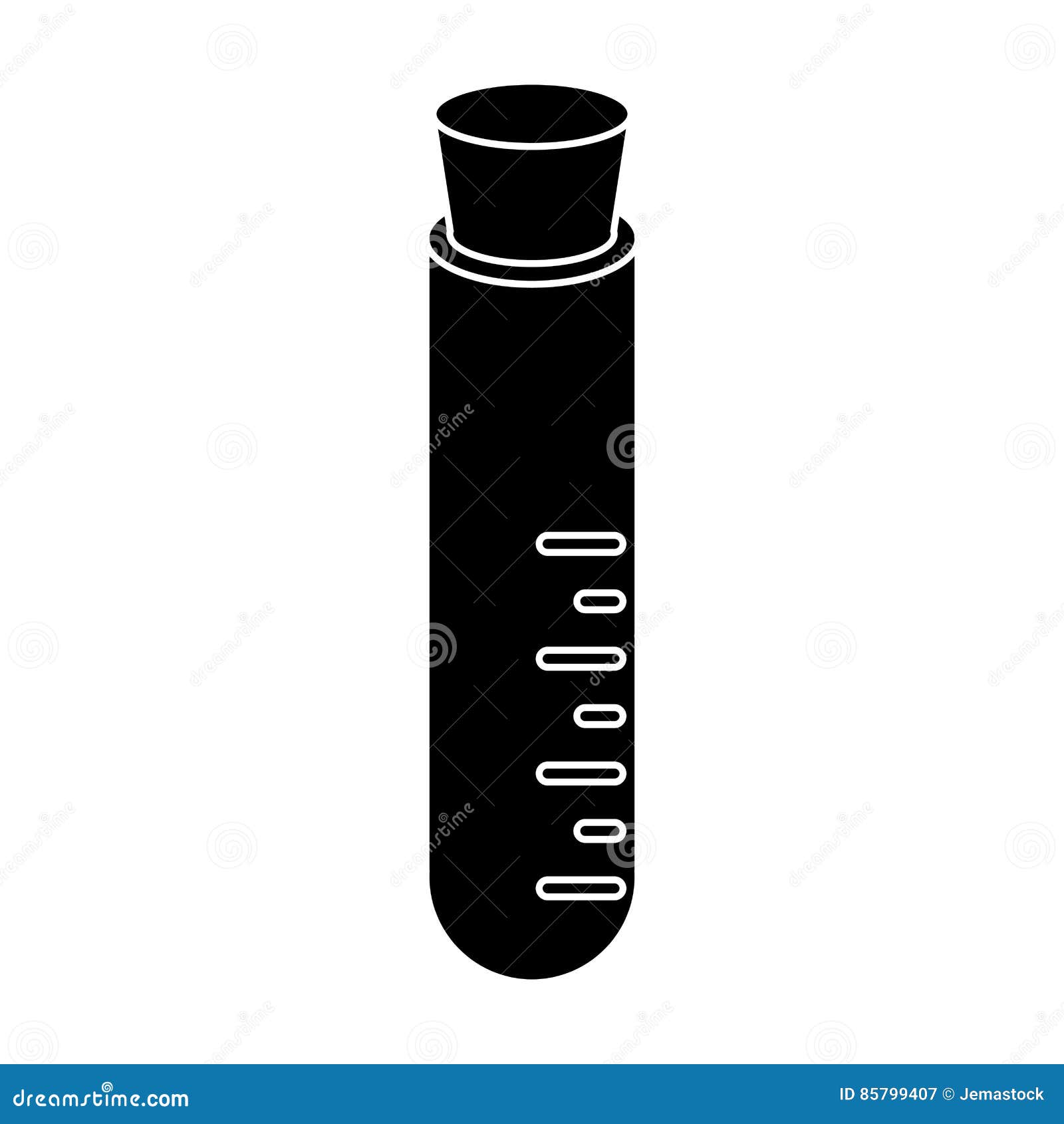 Test Tube Laboratory School Tool Pictogram Stock Vector - Illustration ...
