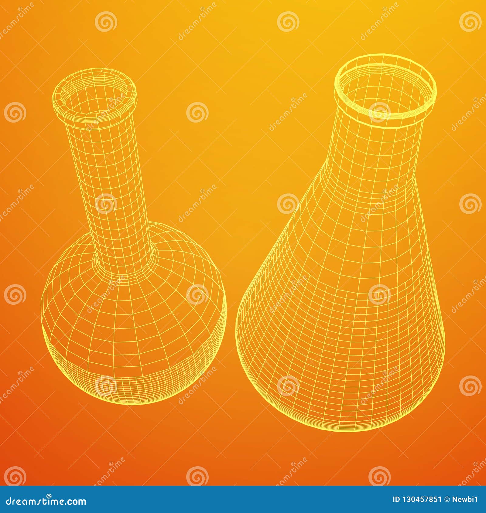 Low Poly Test Tube Virus Syringe. Laboratory Analysis Medical Disease ...