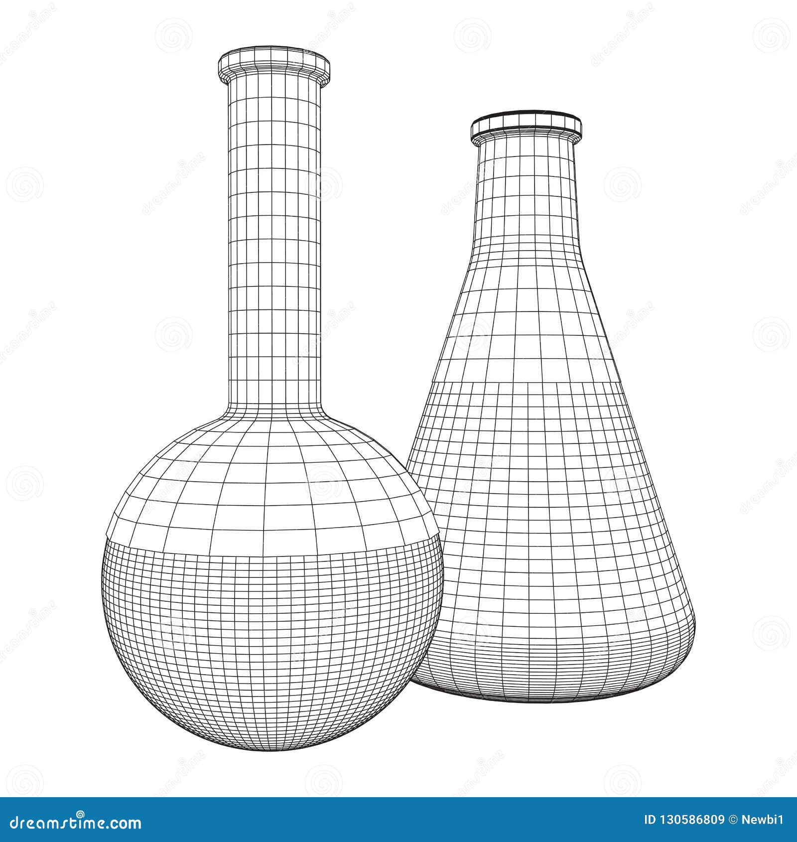 Test Tube Low Poly Wireframe Mesh Stock Vector - Illustration of ...
