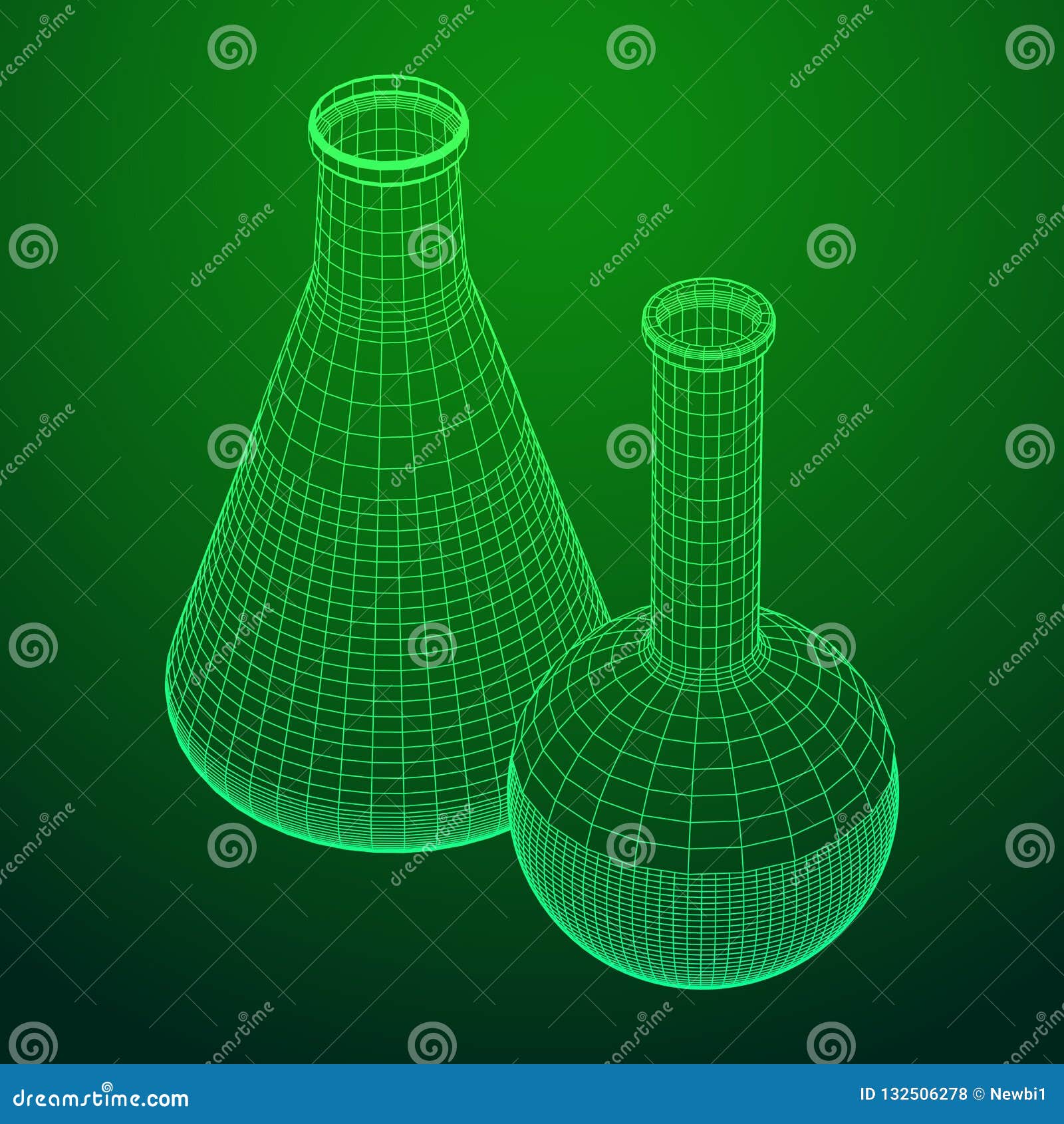 Low Poly Test Tube Virus Syringe. Laboratory Analysis Medical Disease ...