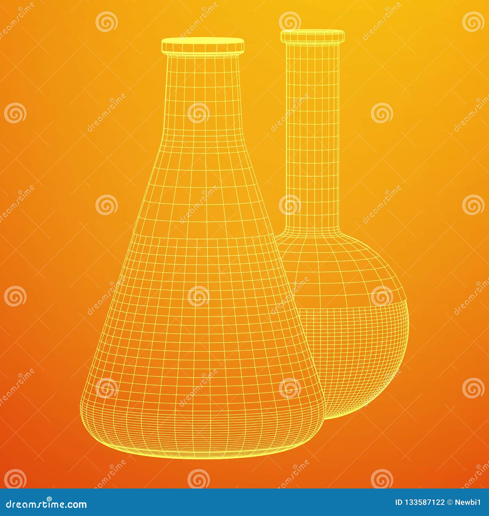 Test Tube Low Poly Wireframe Mesh Stock Vector - Illustration of ...
